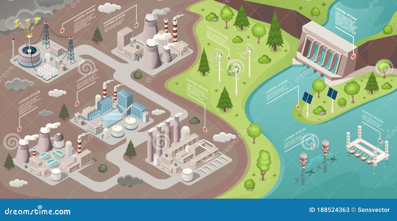 Alternative Energy, Green Power, Eco Environment Stock Vector ...