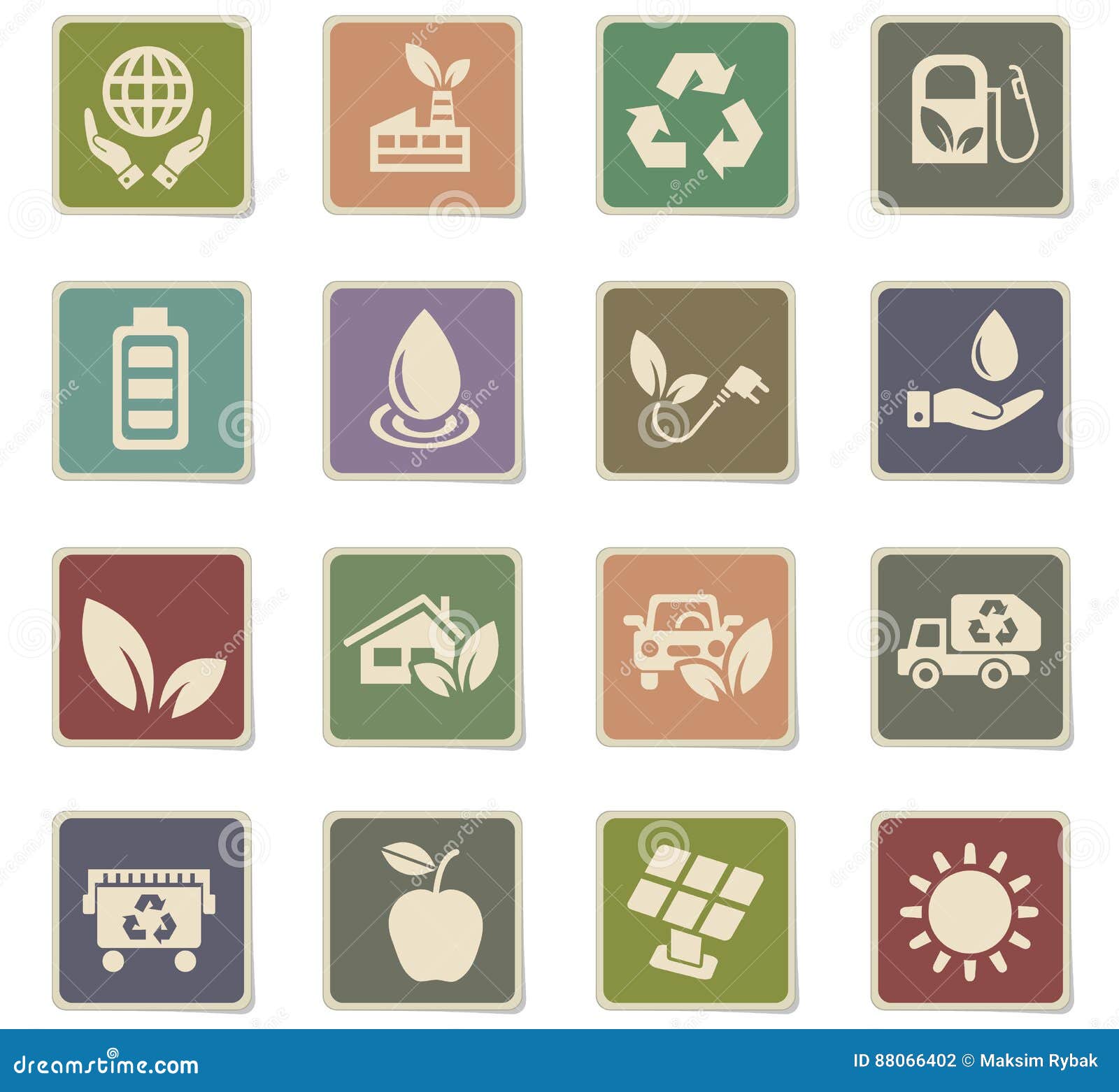 Alternative Energy Icon Set Stock Vector - Illustration of drop, icon ...
