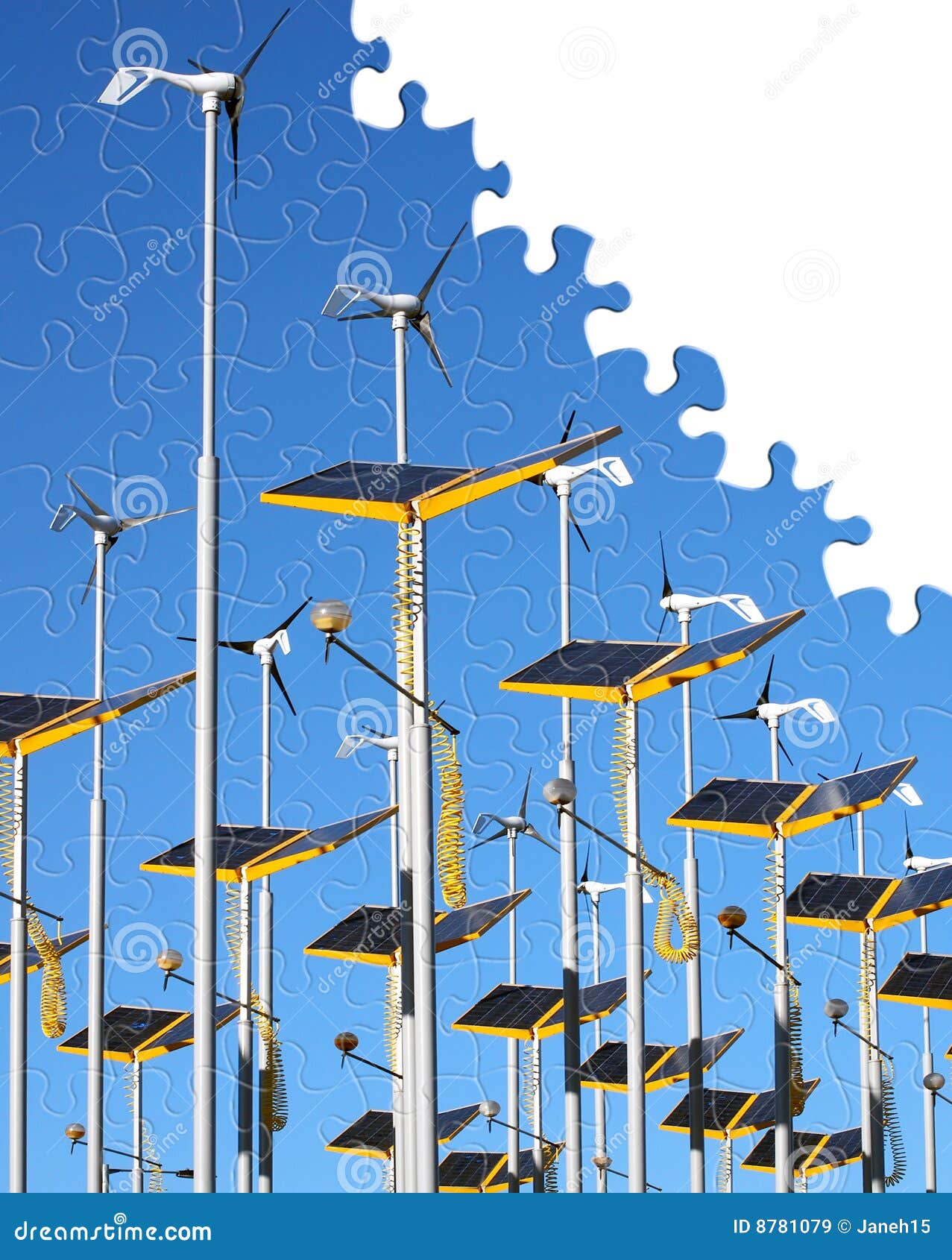 Alternative energy puzzle stock image. Image of growth - 8781079