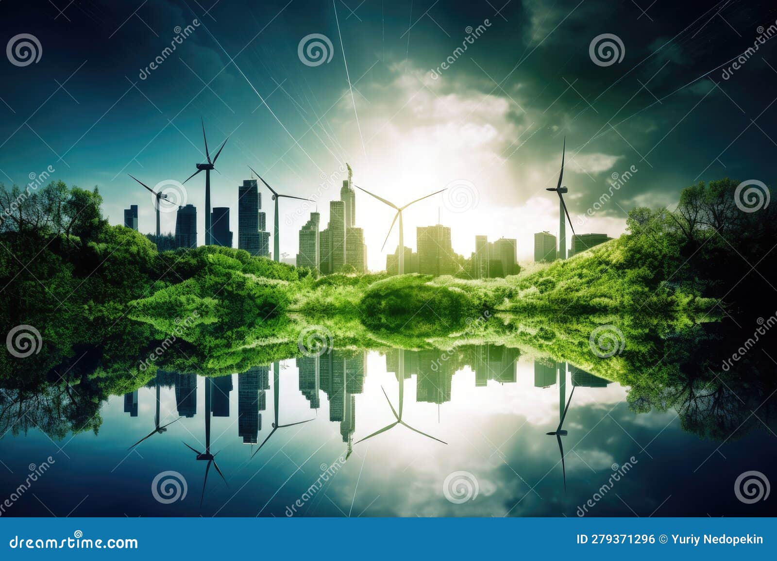 Alternative Energy Sources and Energy Efficiency. Generative AI Stock ...