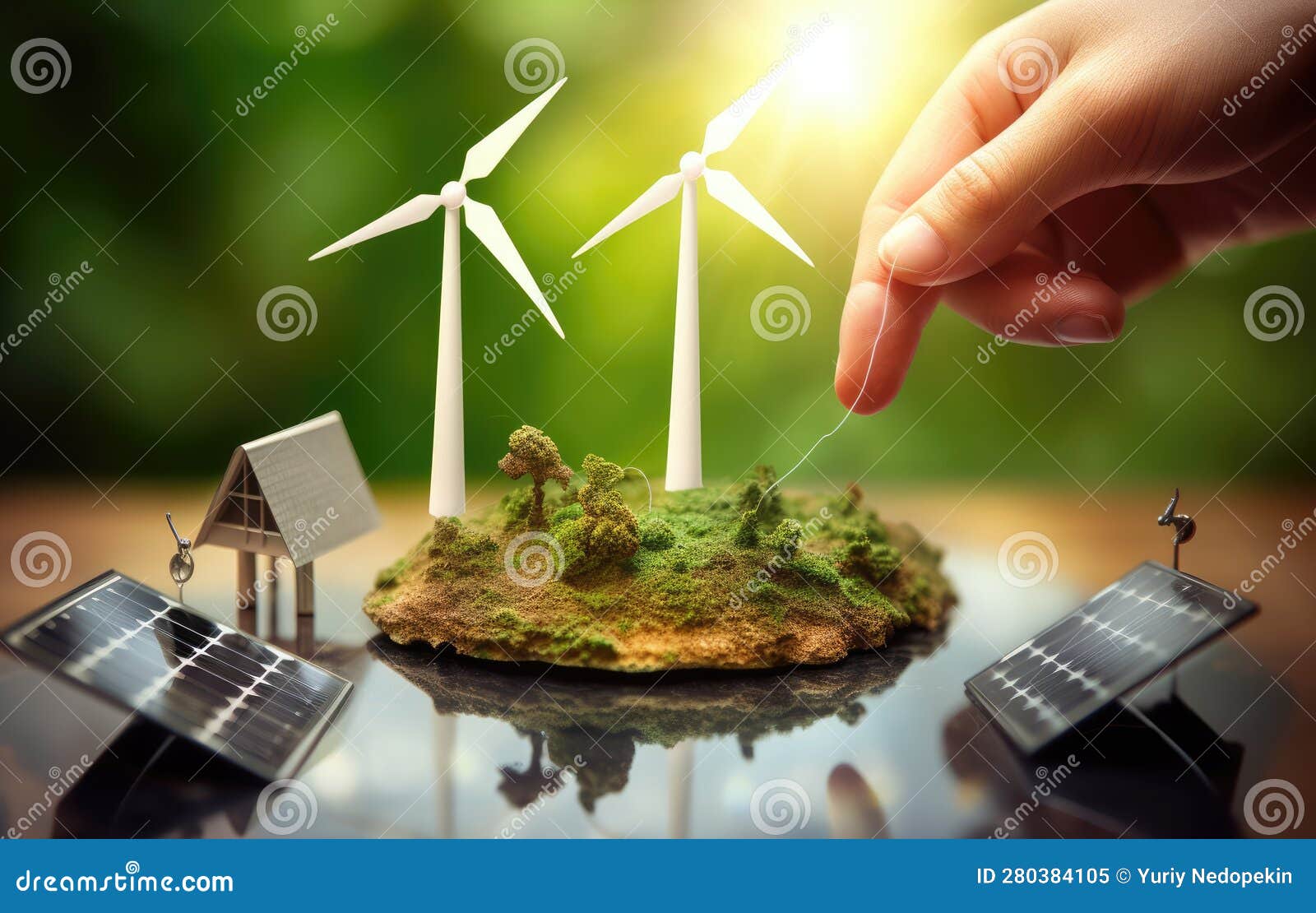 Alternative Energy Sources and Energy Efficiency. Generative AI Stock ...