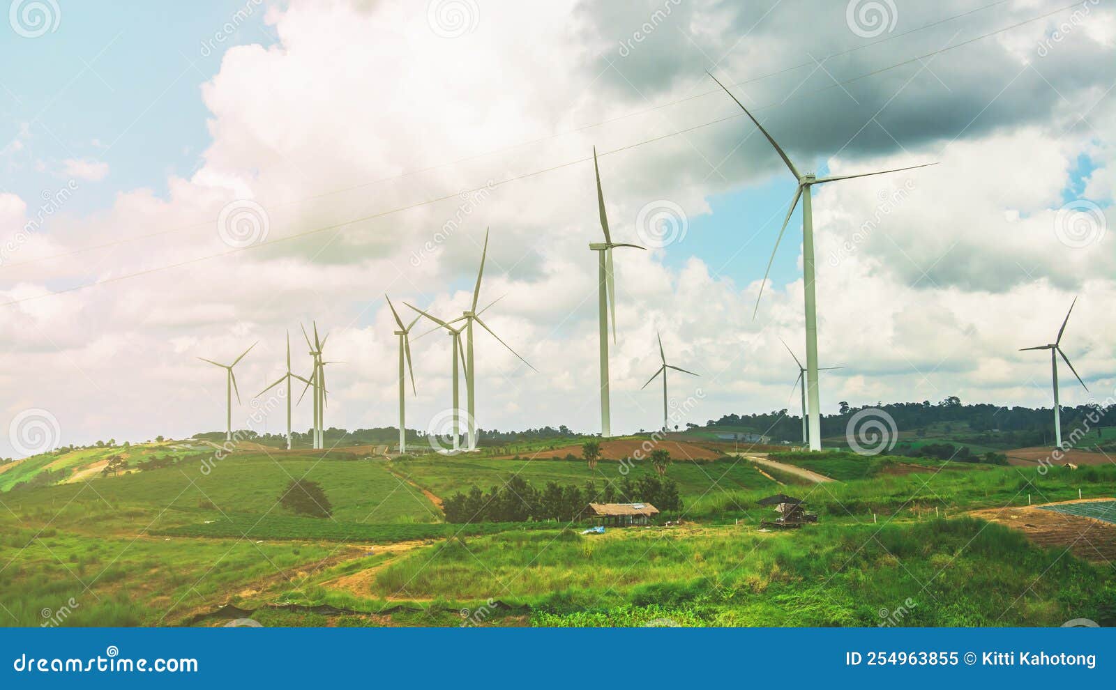 Alternative Energy with Wind Turbine Stock Image - Image of green ...