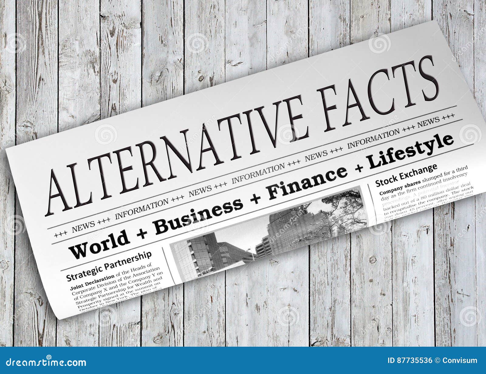 Alternative Facts Newspaper Stock Photo - Image of cover, political ...