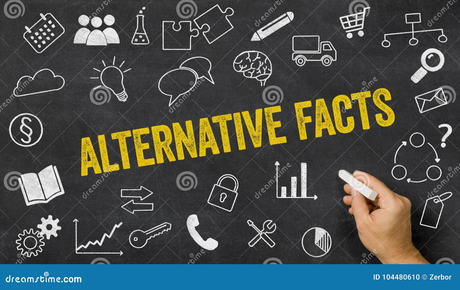 Alternative Facts Written on a Blackboard Stock Photo - Image of hoax ...