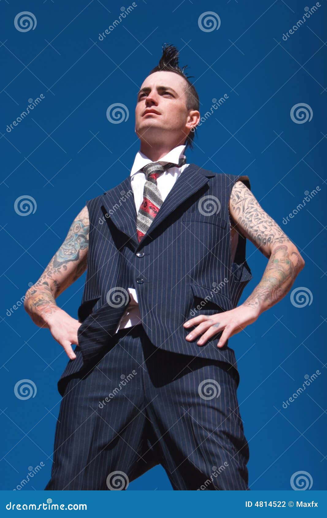 Alternative fashion man stock photo. Image of mohawk, male - 4814522