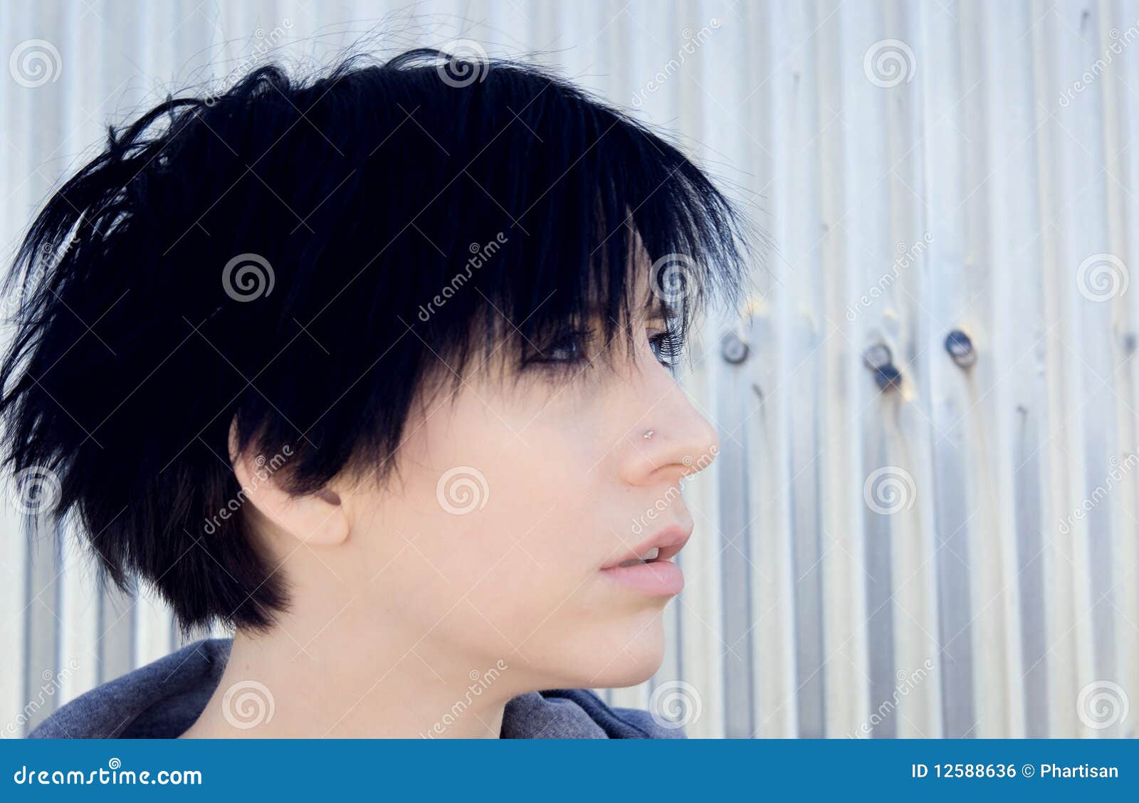 Alternative Girl Portrait in Portrait Stock Photo - Image of pink ...
