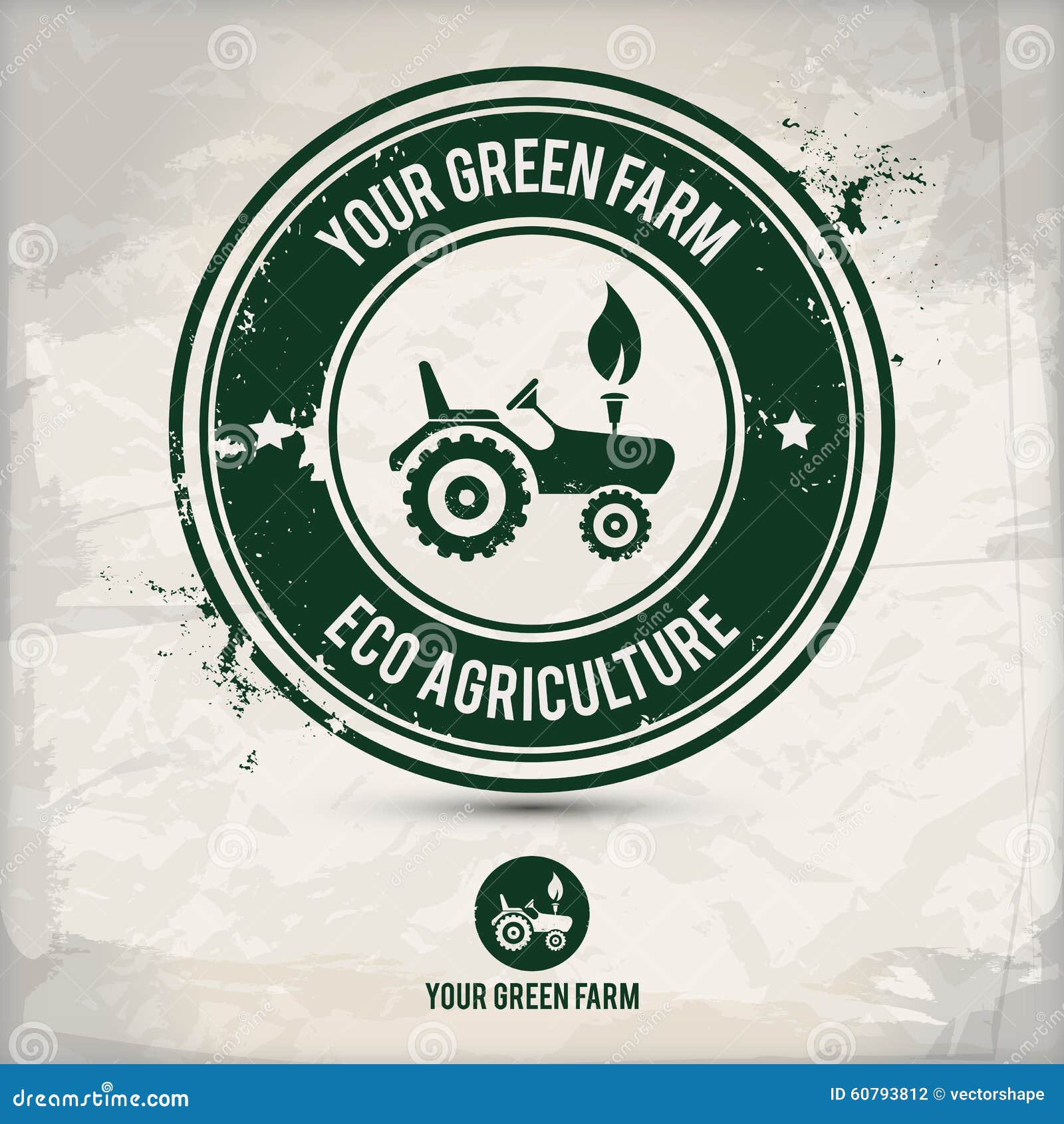 Alternative Green Farm Stamp Stock Vector - Illustration of crop ...