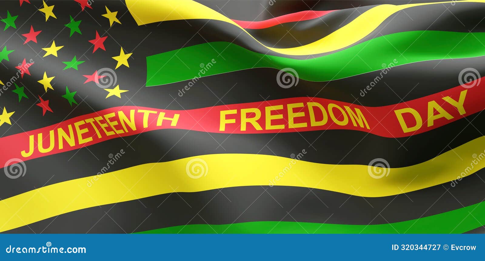 Alternative Juneteenth Flag. African American Independence Day Stock ...