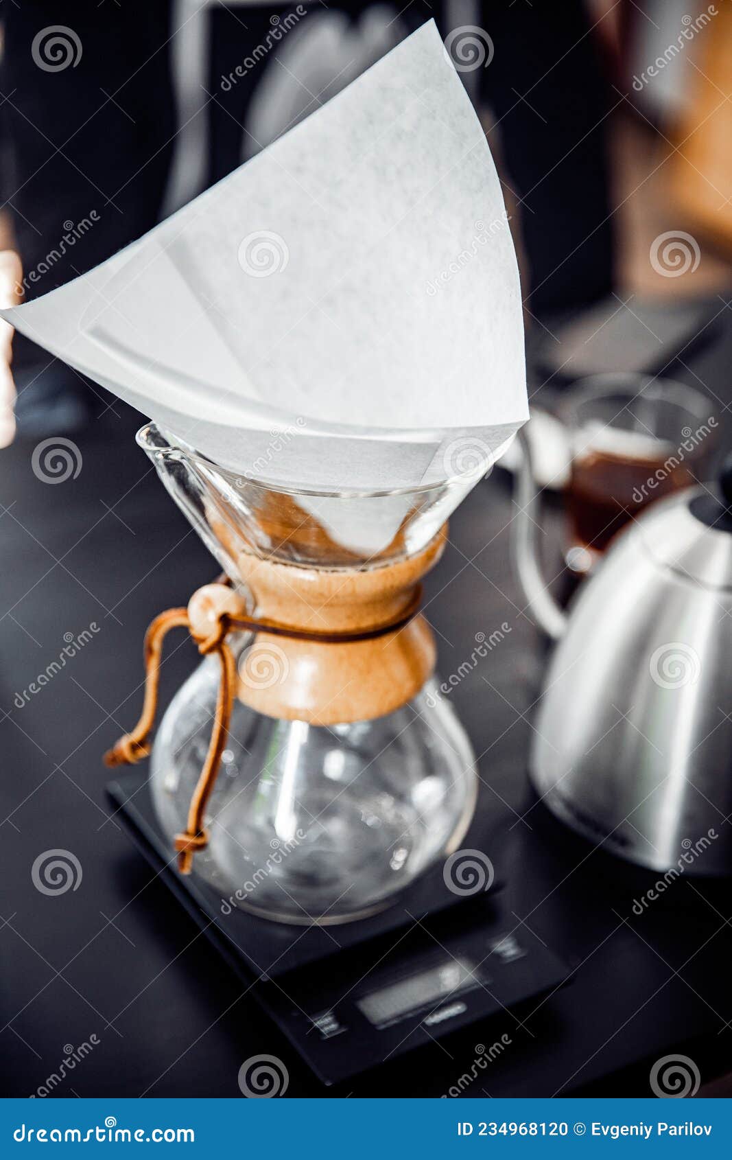 Alternative Method of Making Coffee, Funnel Drip Glasses with Paper ...