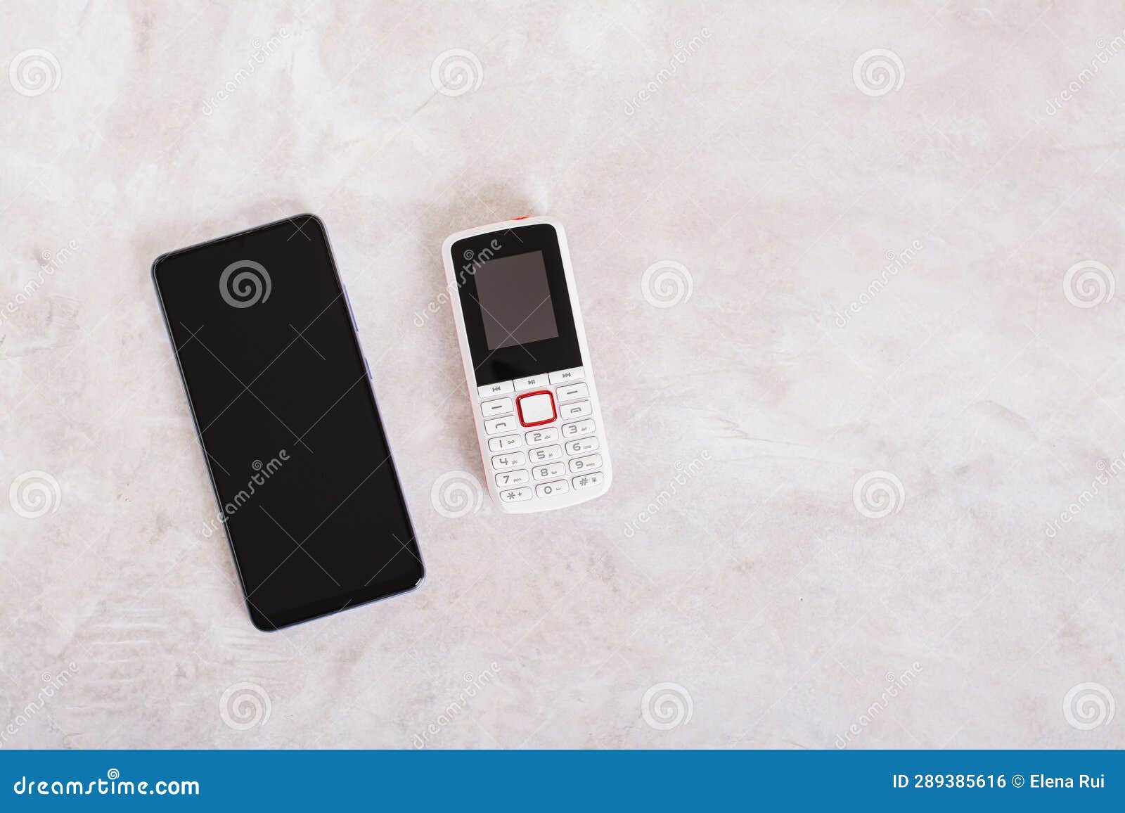 Alternative between Modern Smartphone and Old-fashioned Push-button ...