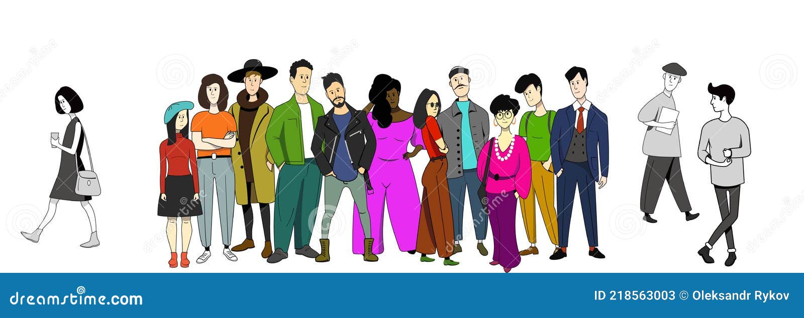 Alternative People, Community of Interests. Stock Vector - Illustration ...