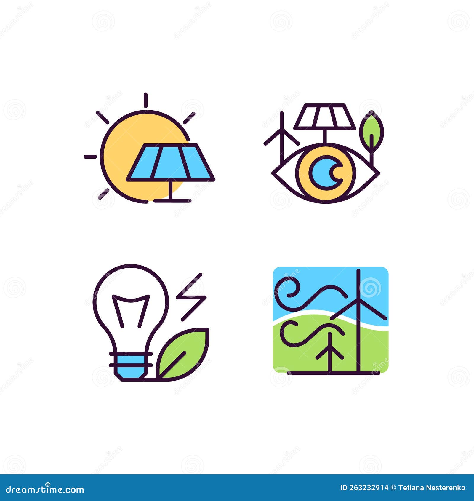 Alternative Power Sources Pixel Perfect RGB Color Icons Set Stock ... Alternative Power Sources Pixel Perfect RGB Color Icons Set Stock ...