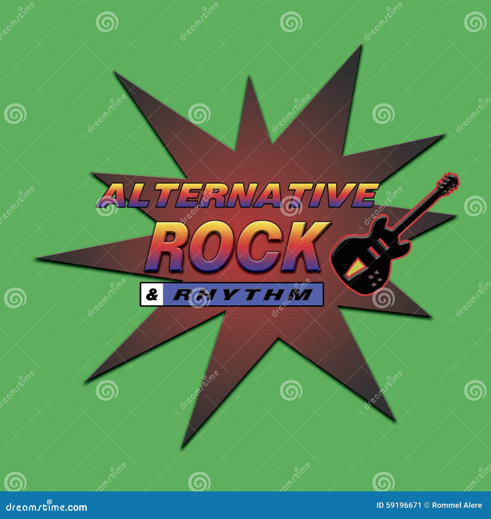 Alternative Rock and Rhythm Stock Image - Illustration of design, front ...