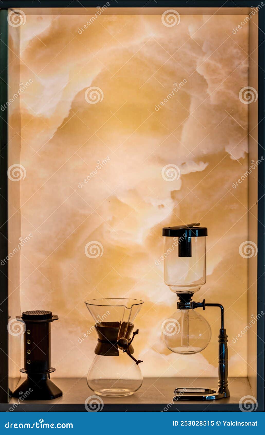 Alternative Third Generation Coffee Brewing Equipments Standing on the ...