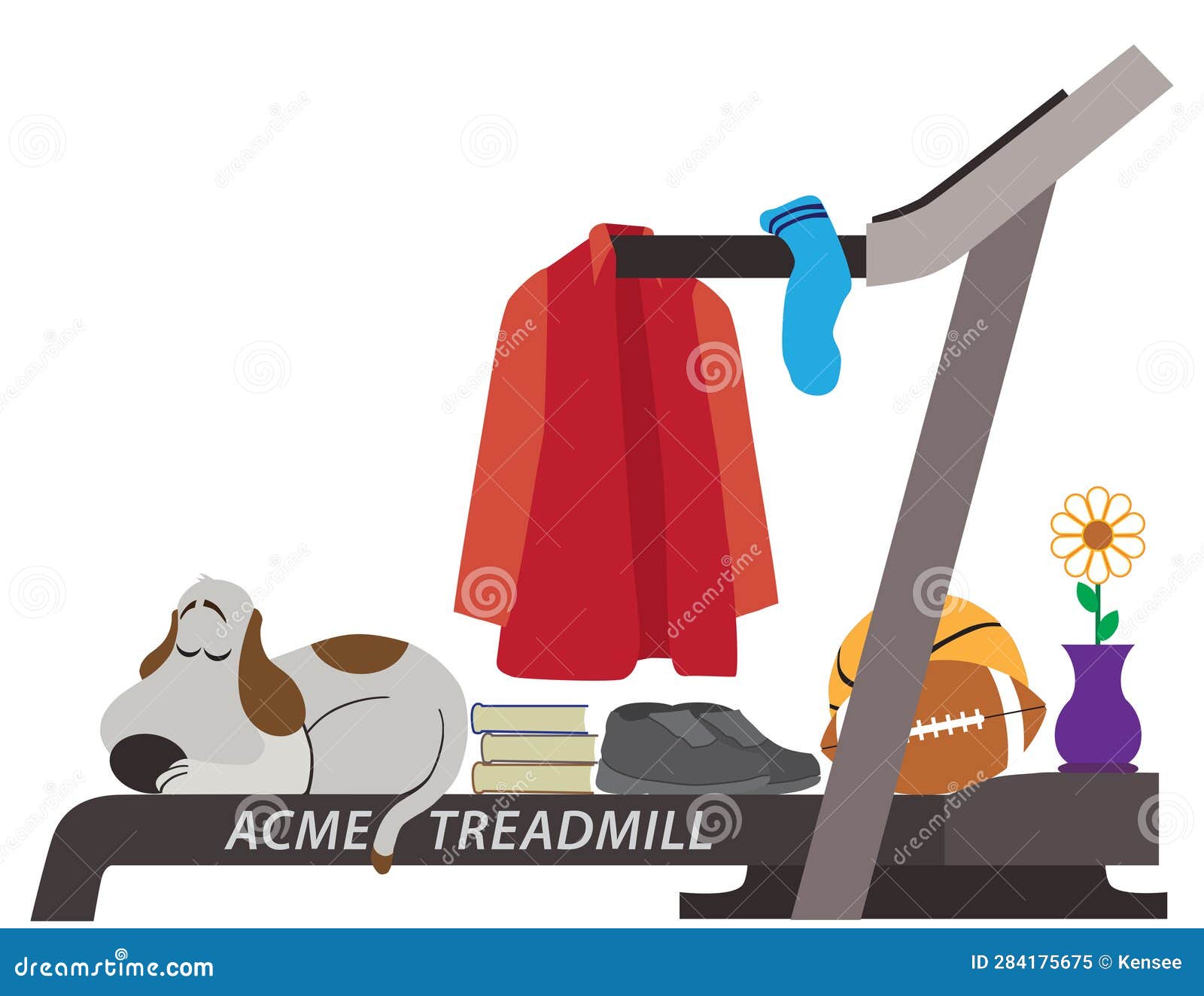 Alternative Treadmill Uses stock vector. Illustration of footwear ...