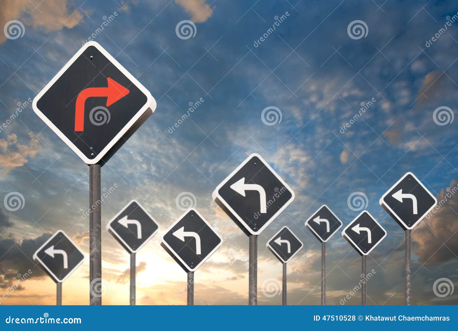 Alternative Way Concept by Traffic Sign Stock Illustration ...