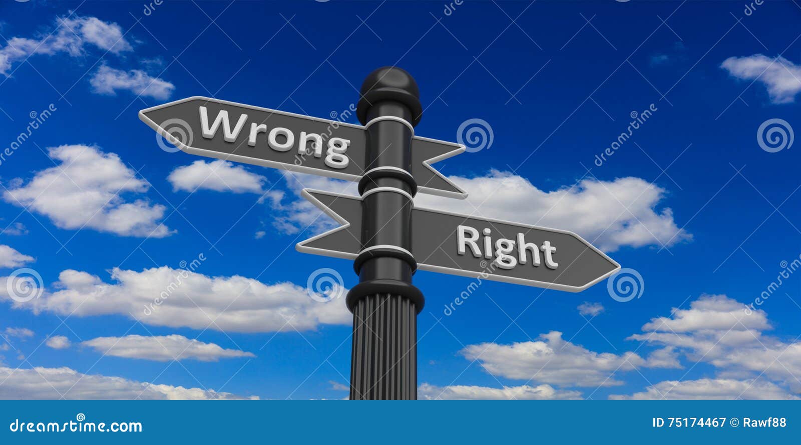 Alternative Way on Signpole Stock Illustration - Illustration of graph ...