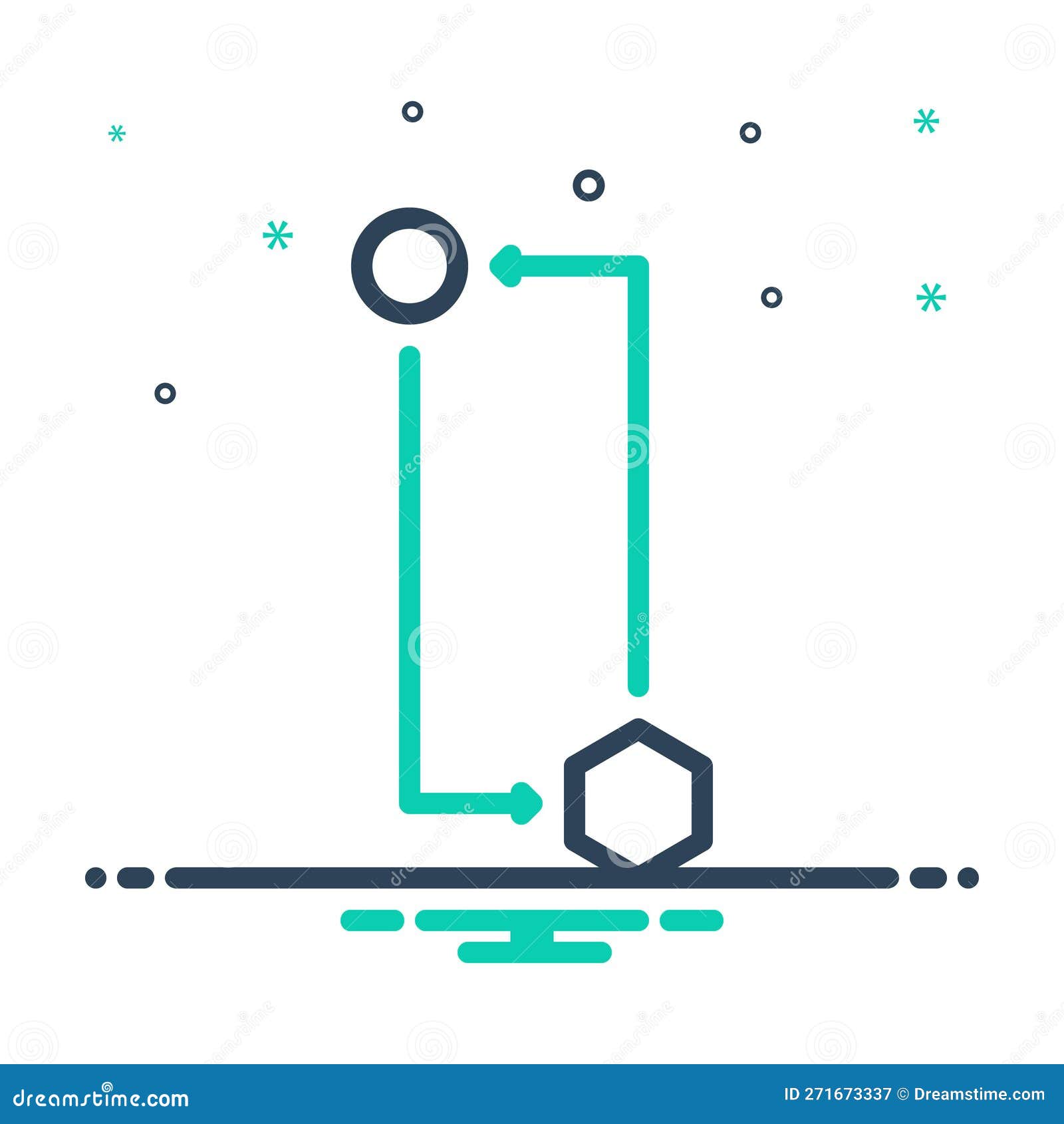 Mix Icon for Alternatives Option and Hexagon Stock Illustration ...