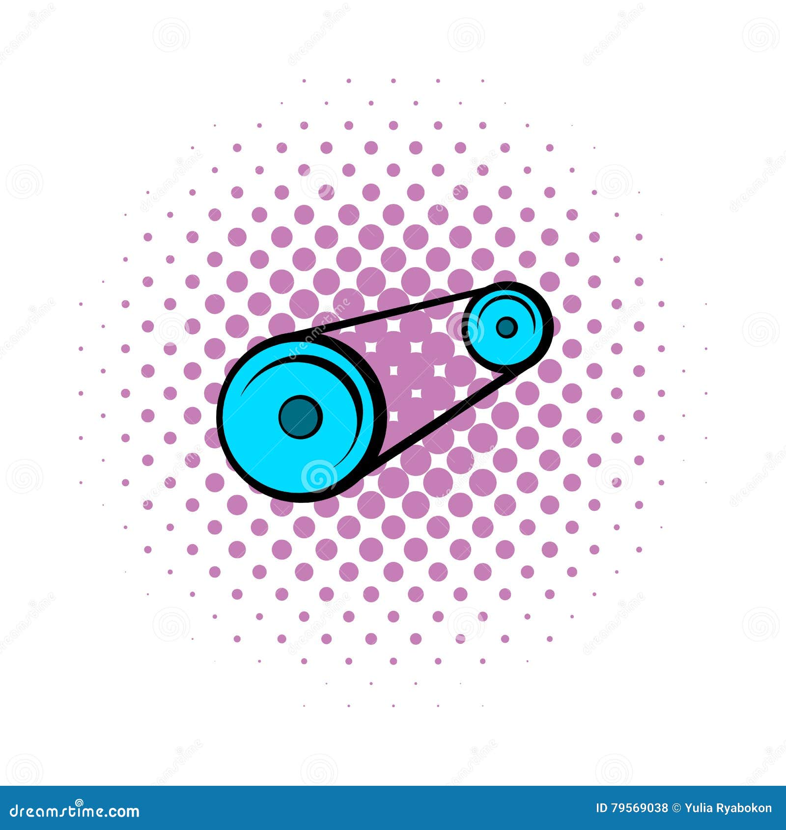 Car Alternator Belt Isolated On A White Background. Stock Illustration ...