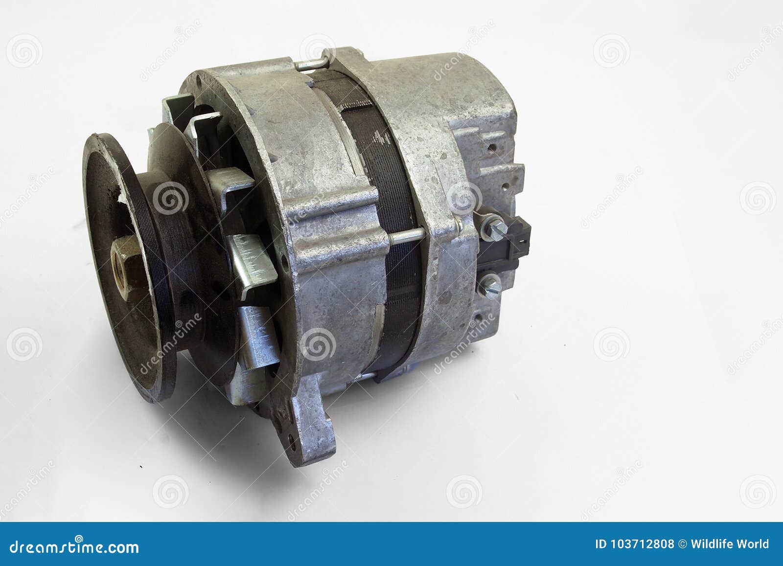 Alternator. Image of Car Alternator Isolated on White Stock Photo ...