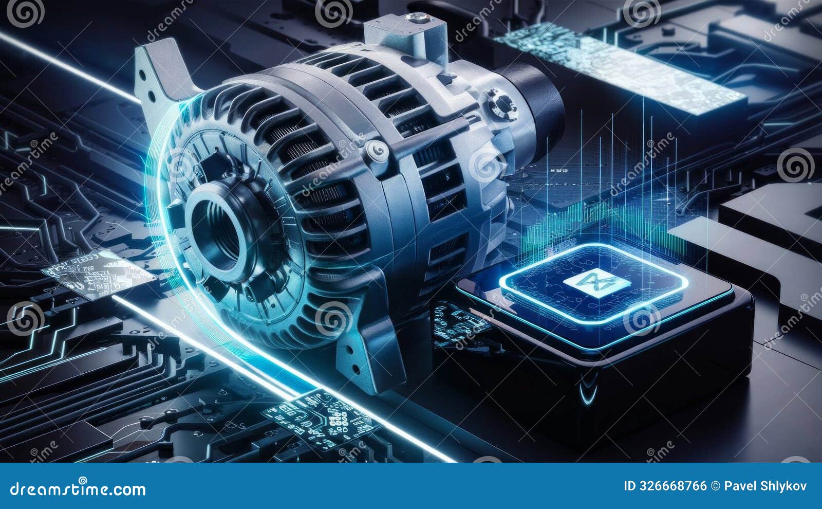 Alternator. Image of Car Alternator, Sectional View of an Automobile ...