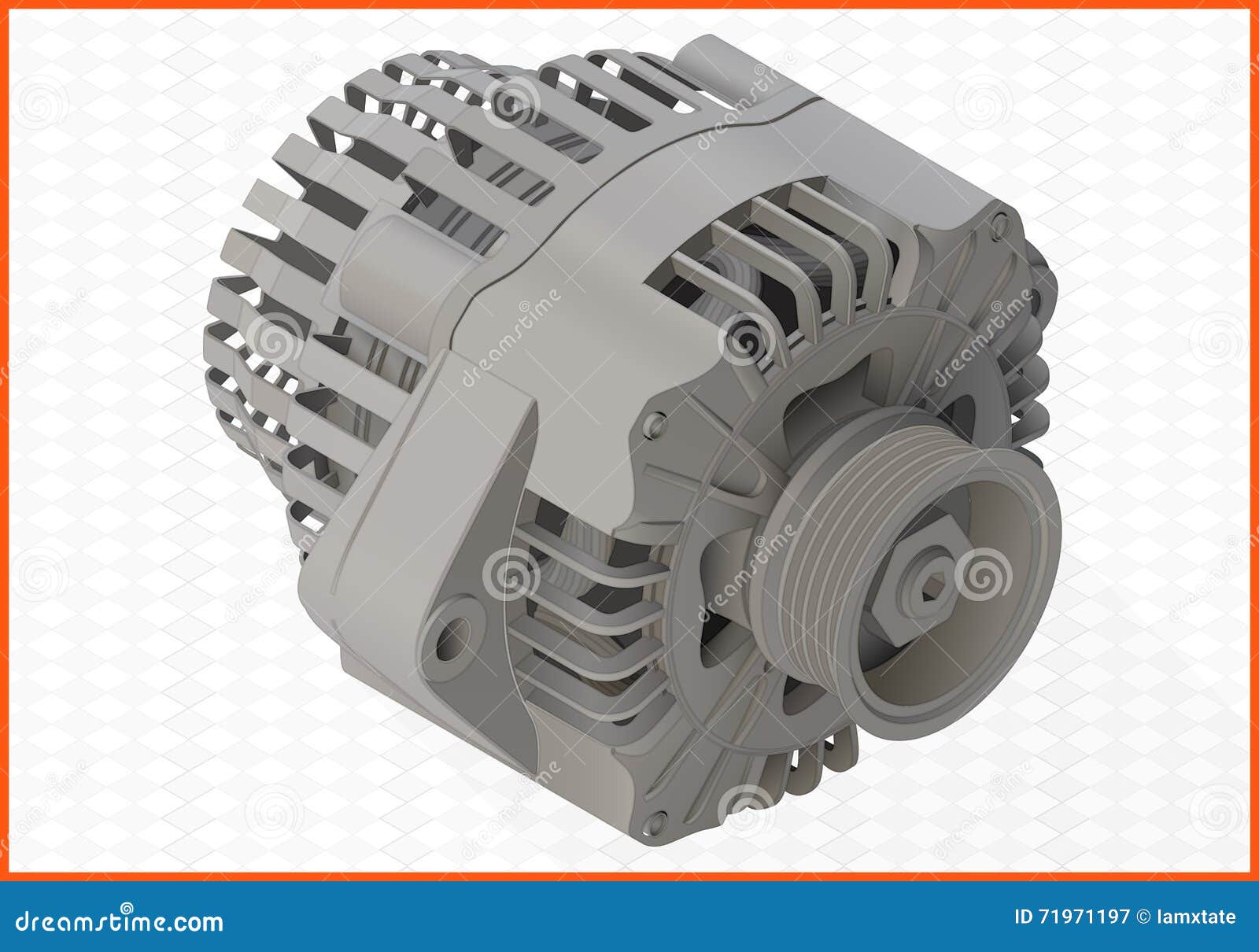 Alternator Inductor Vintage Illustration Cartoon Vector | CartoonDealer ...