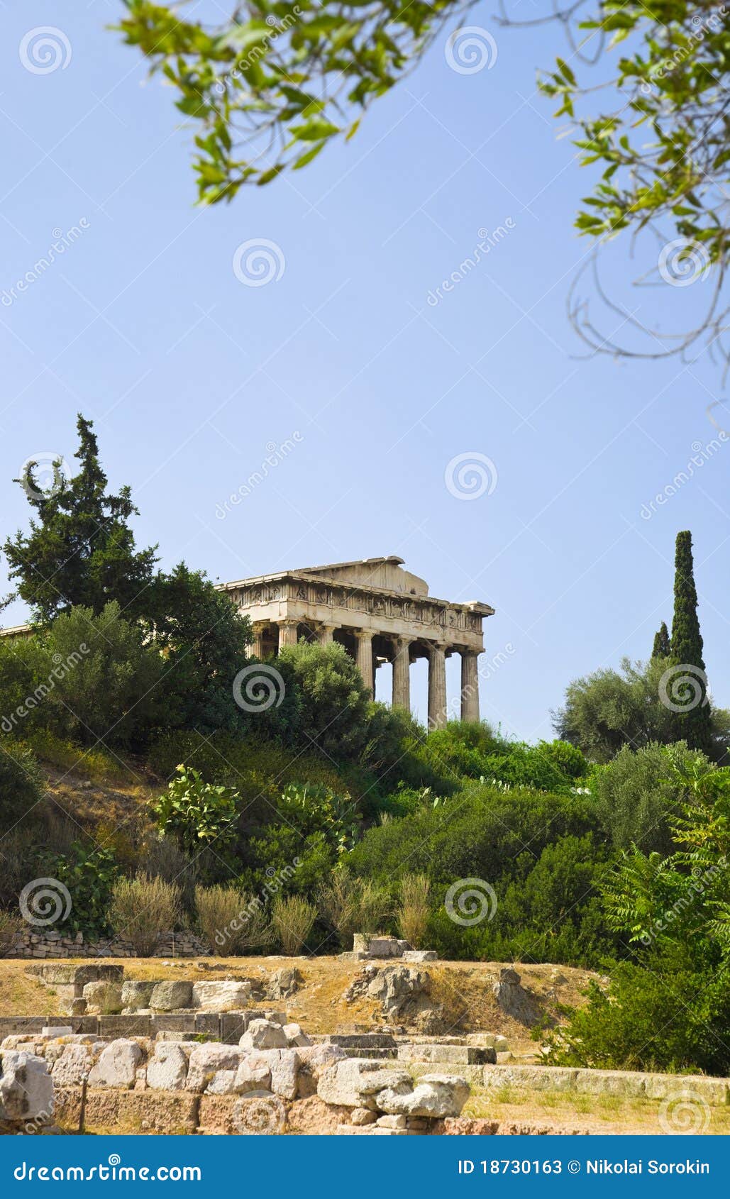 Altes Agora in Athen, Griechenland Stockbild - Bild von hügel ...