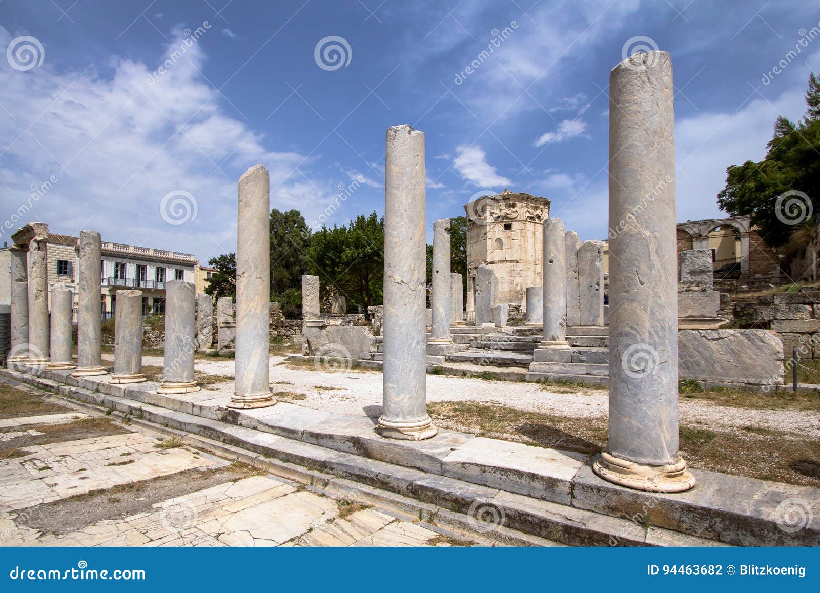 Altes Agora, Athen, Griechenland Stockfoto - Bild von steine, kultur ...