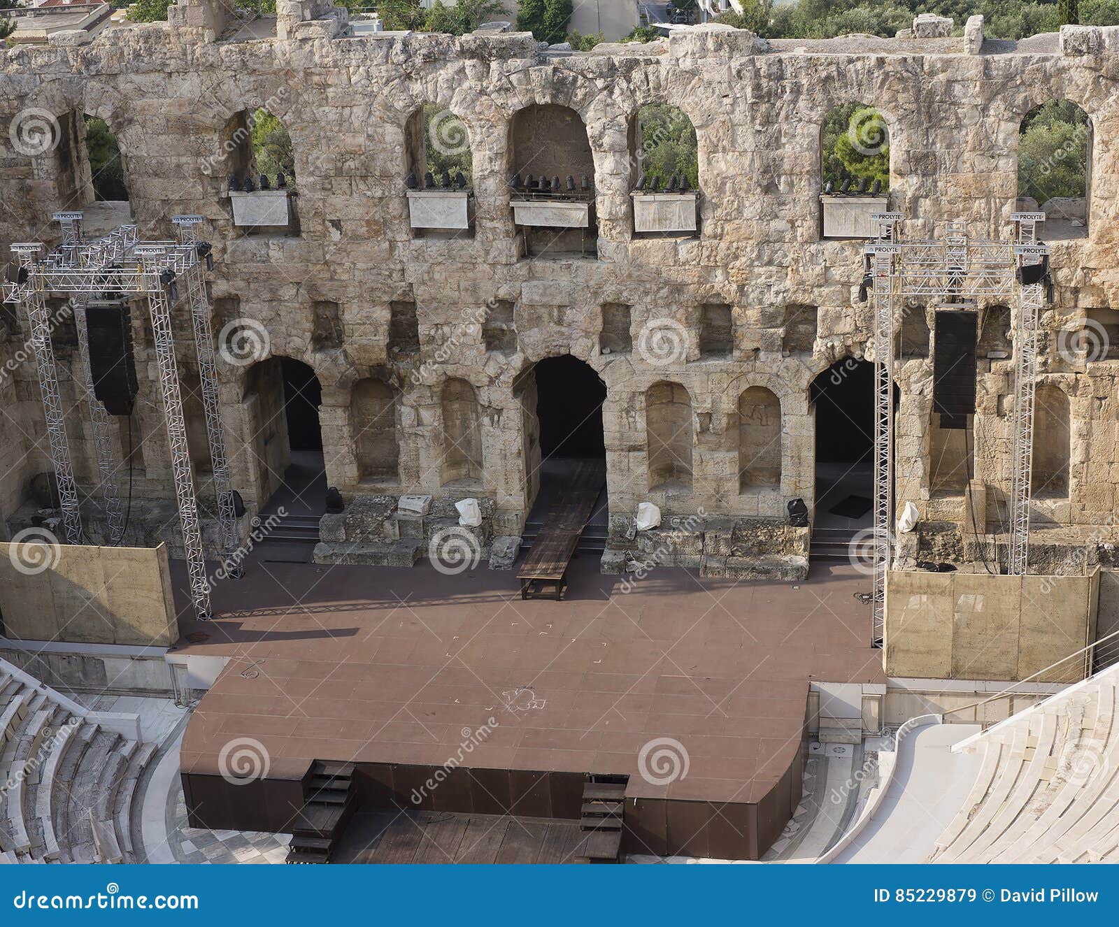 Altes Amphitheater, Athen-Akropolis Redaktionelles Stockbild - Bild von ...
