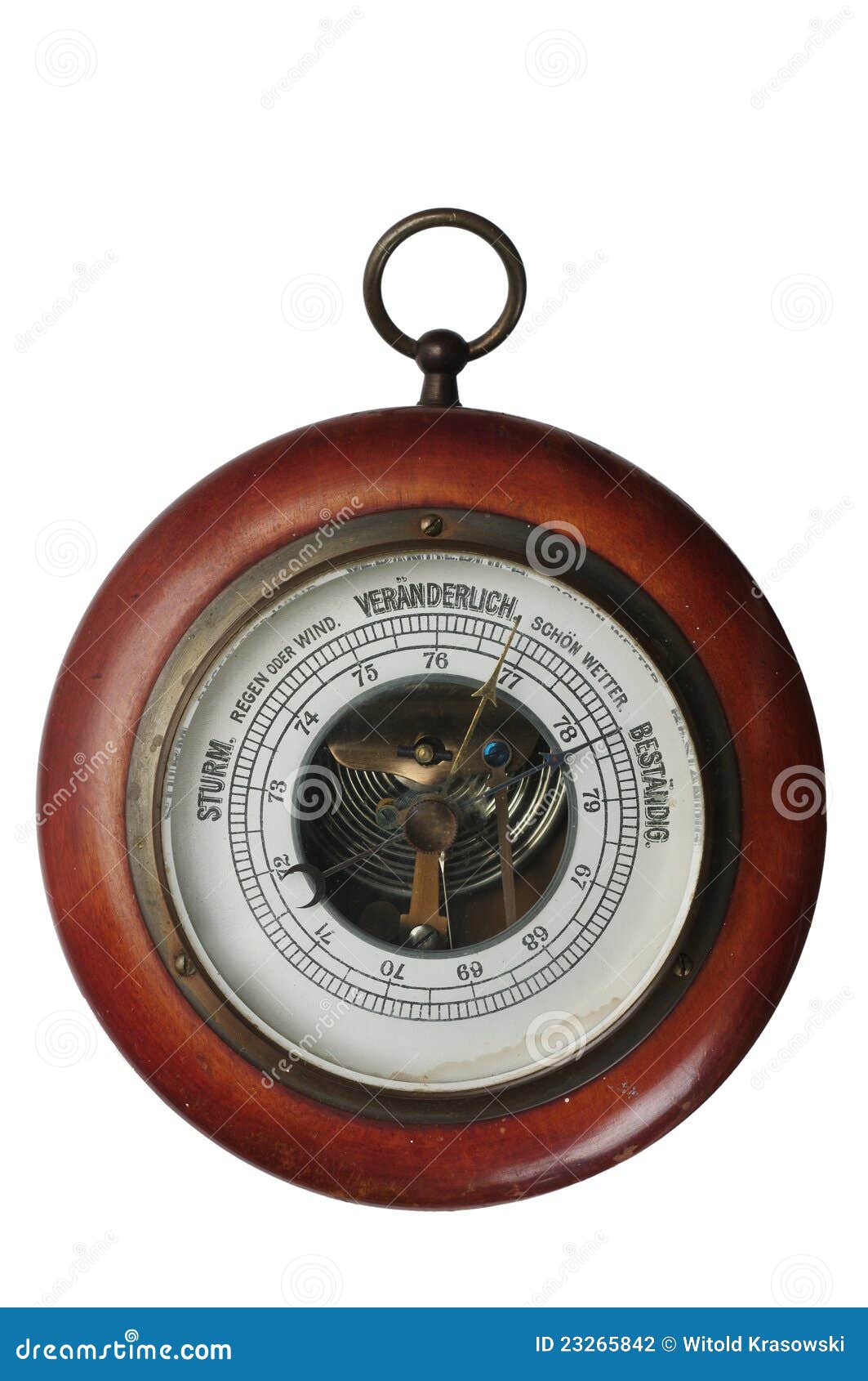 Altes Barometer stockfoto. Bild von glas, luft, hintergrund - 23265842
