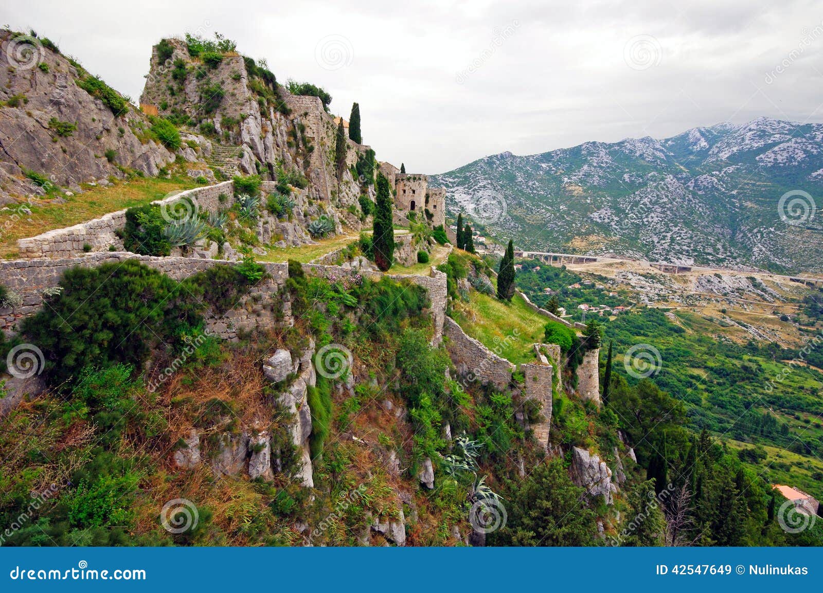 Altes Fort in Klis, Kroatien Stockbild - Bild von geschichte, nave ...