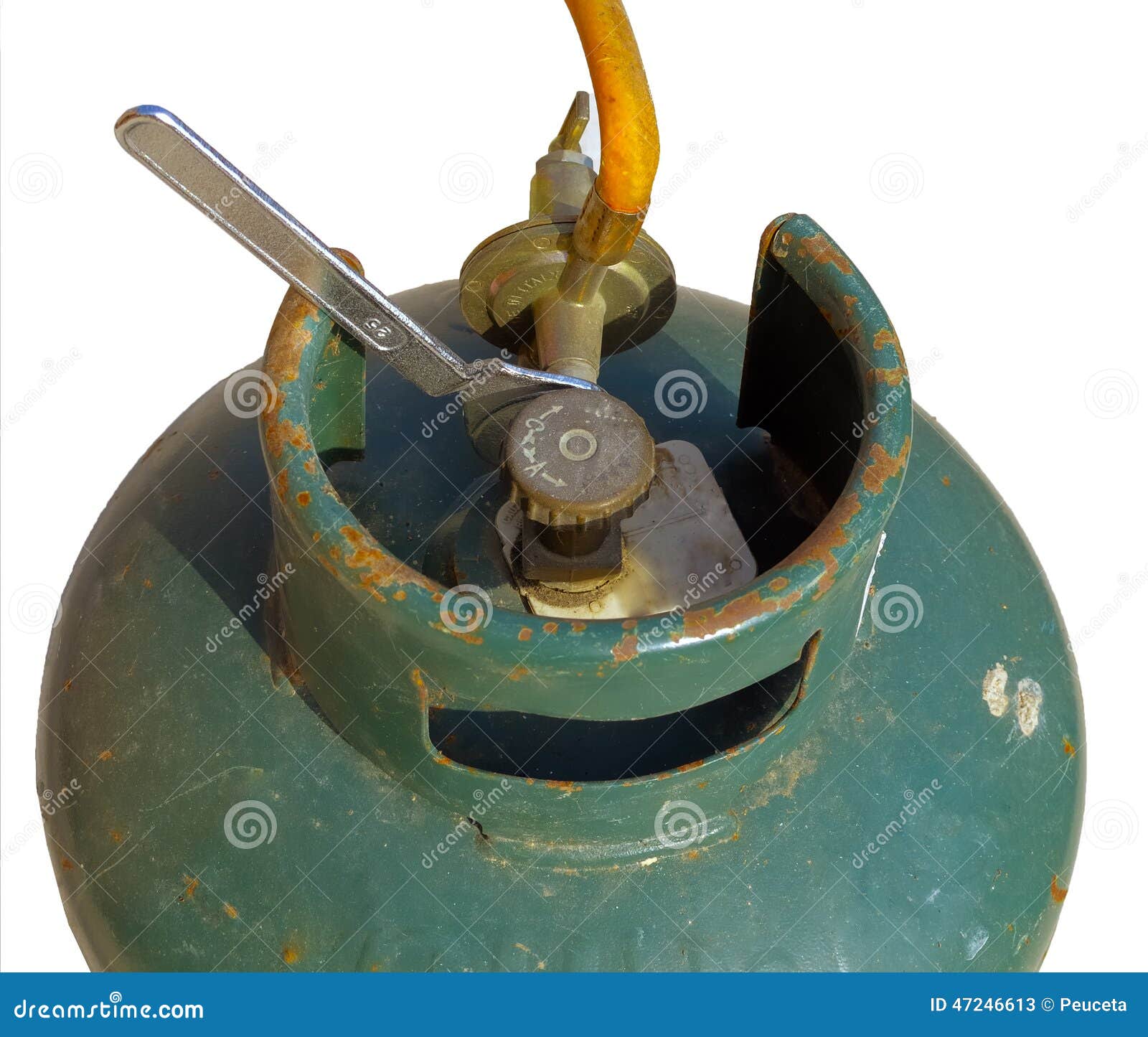Altes Gas bombola stockbild. Bild von metall, zylinder - 47246613