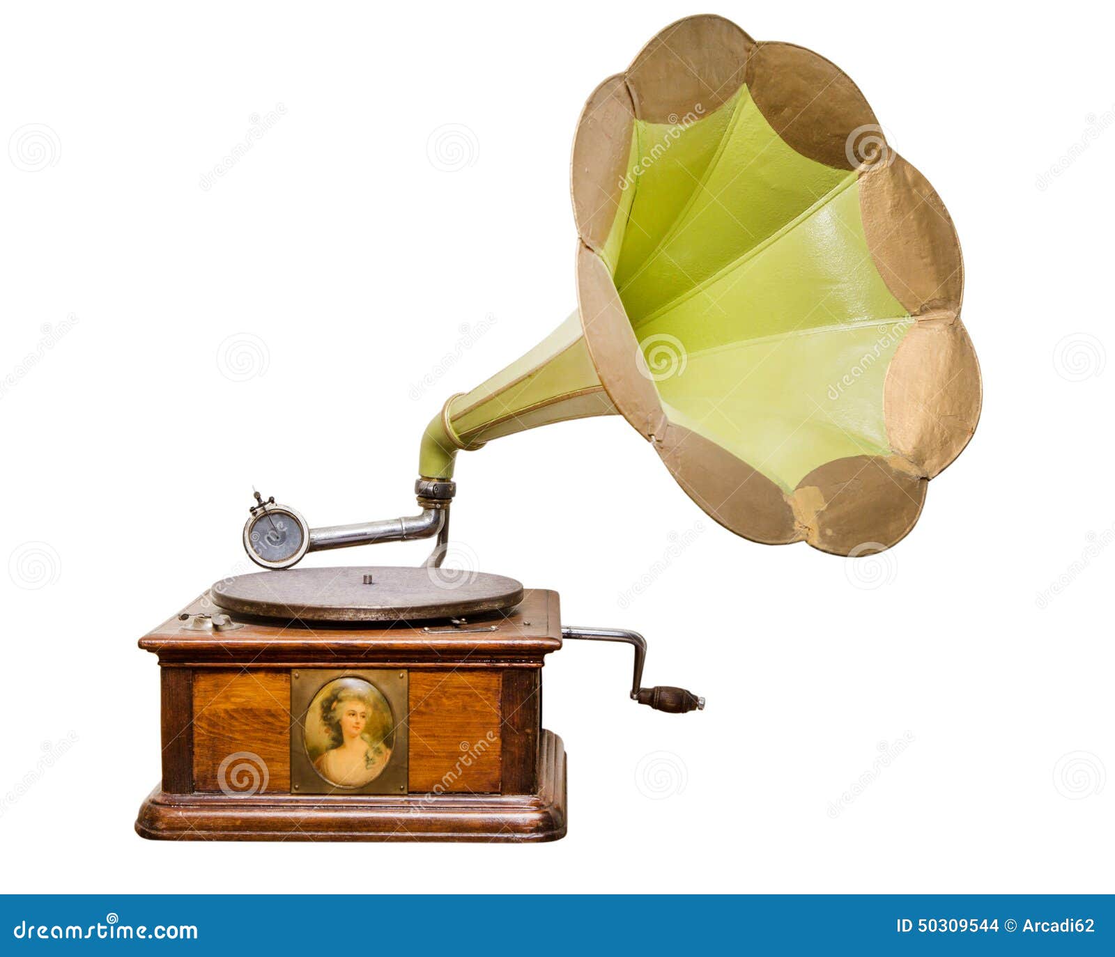 Altes Grammophon stockfoto. Bild von kupfer, musik, mechanisch - 50309544