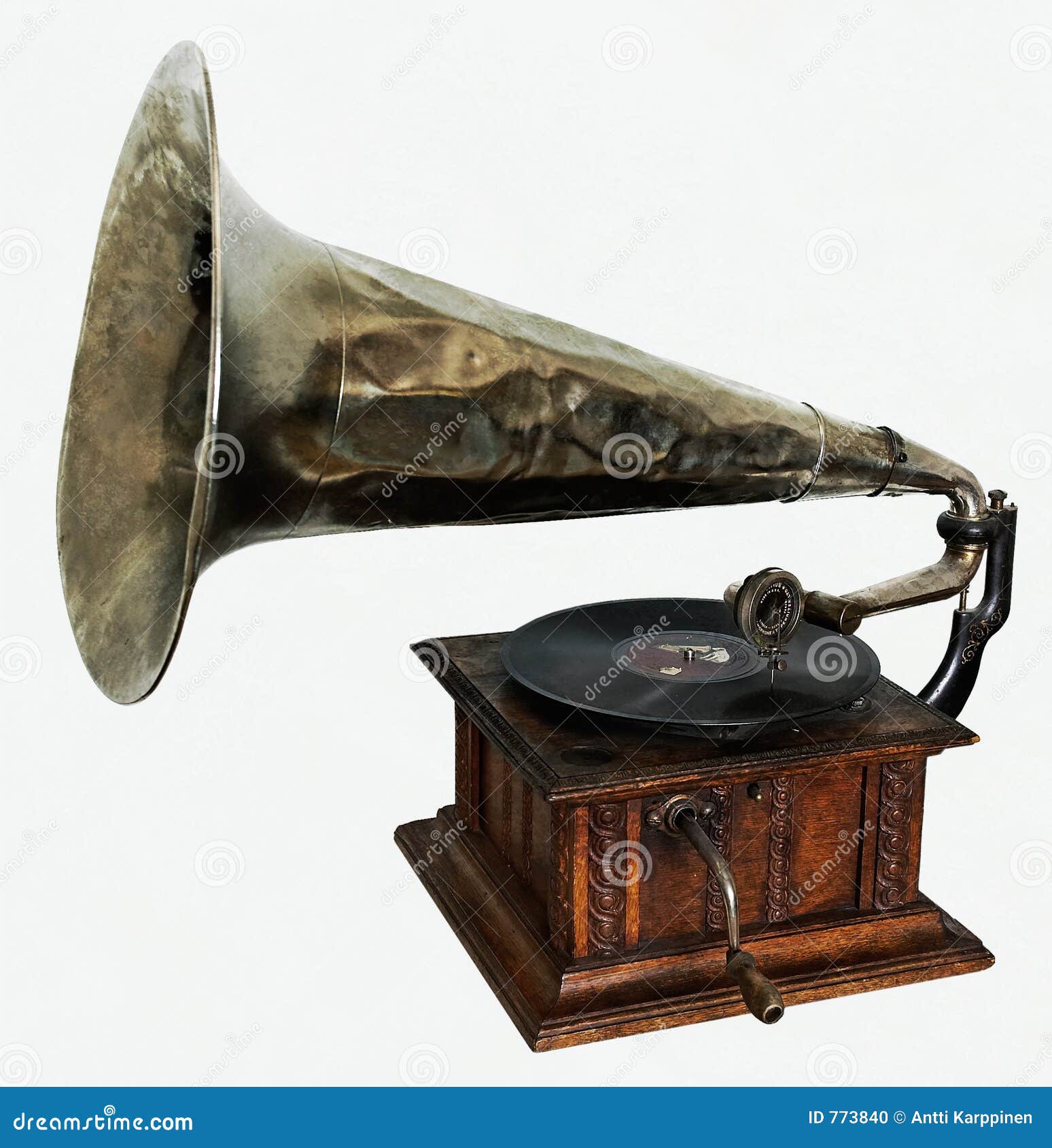 Altes Grammophon stockfoto. Bild von grammophon, messing - 773840