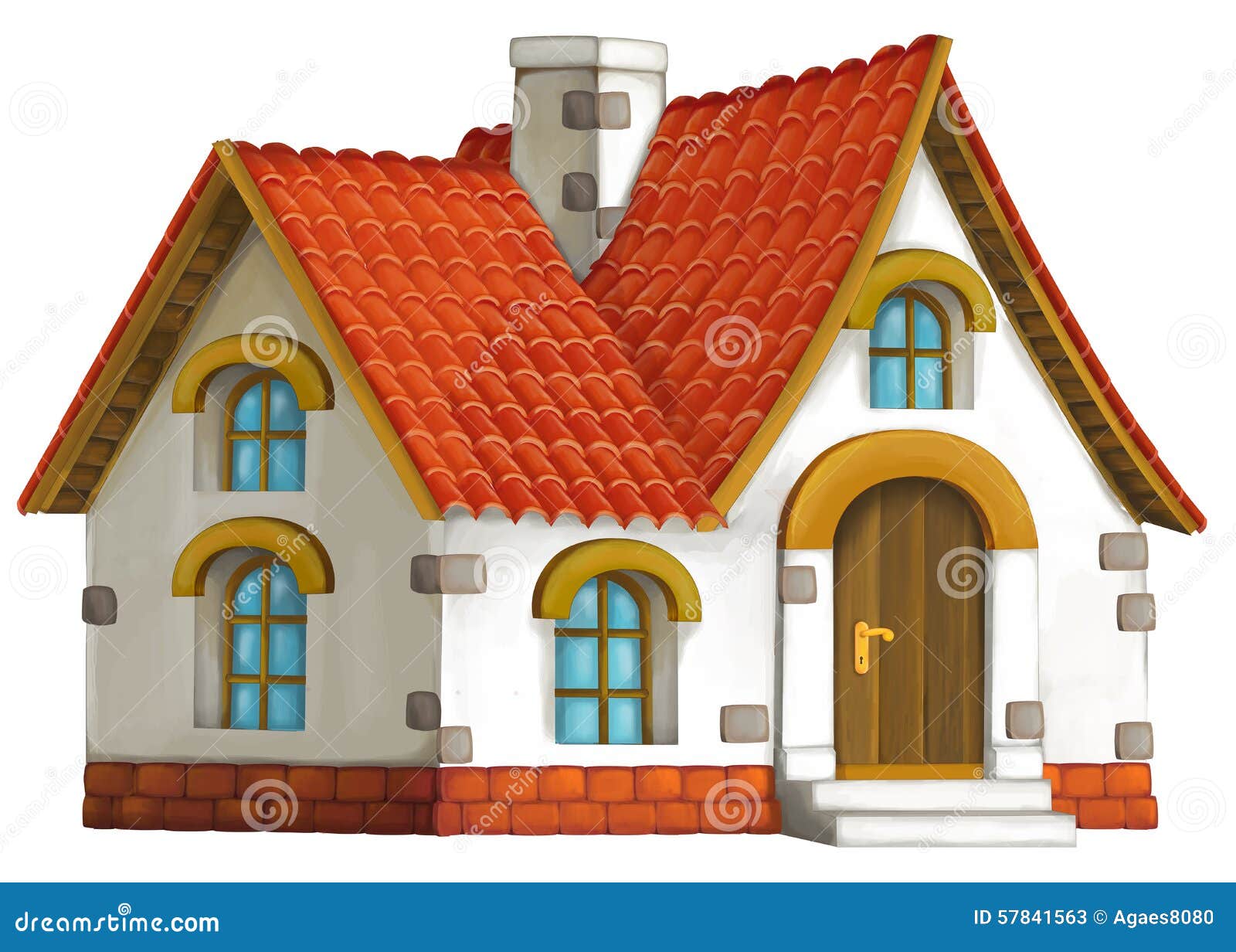 Altes Karikaturhaus stock abbildung. Illustration von glücklich - 57841563