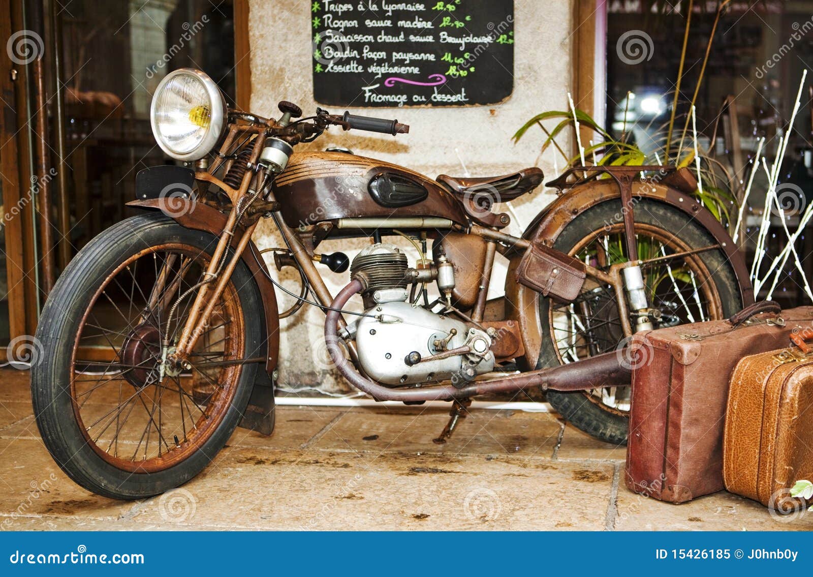 Altes Motorrad stockbild. Bild von motorrad, laufwerk - 15426185