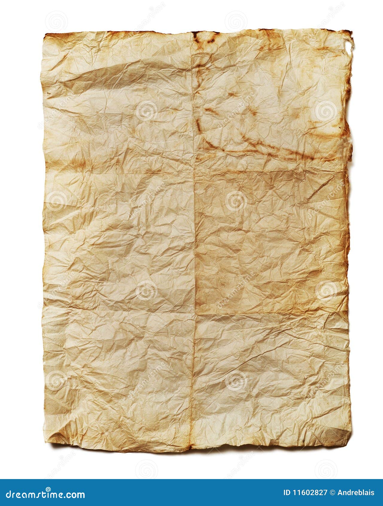 Altes Papier stockbild. Bild von gefaltet, pappe, zerknittert - 11602827