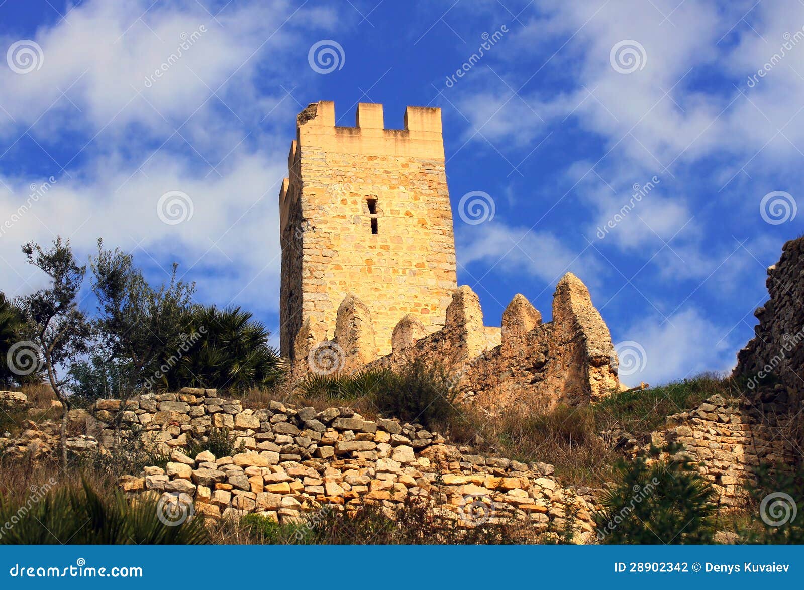 Altes Schloss Der Ritter Templar Stockfoto - Bild von perspektive ...