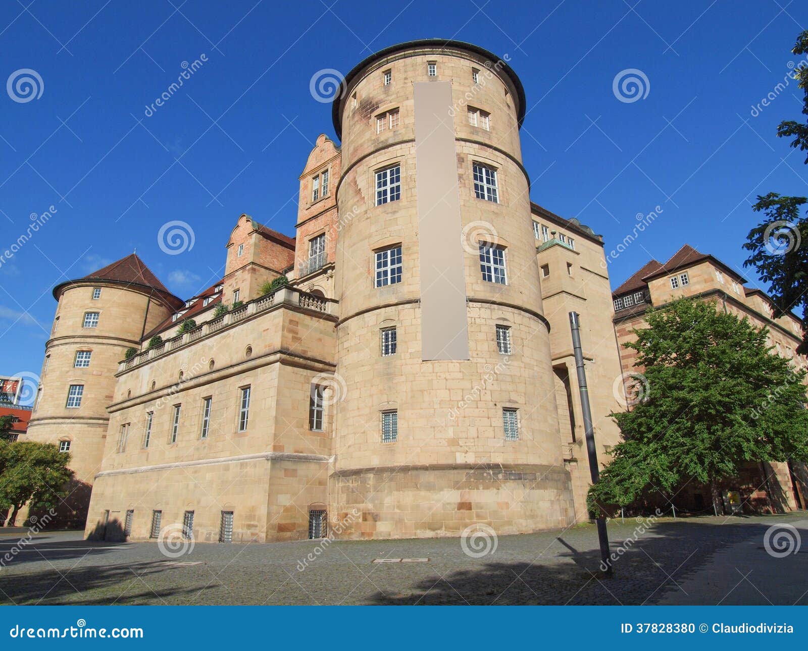 Altes Schloss (Old Castle) Stuttgart Stock Photo - Image of grunge ...