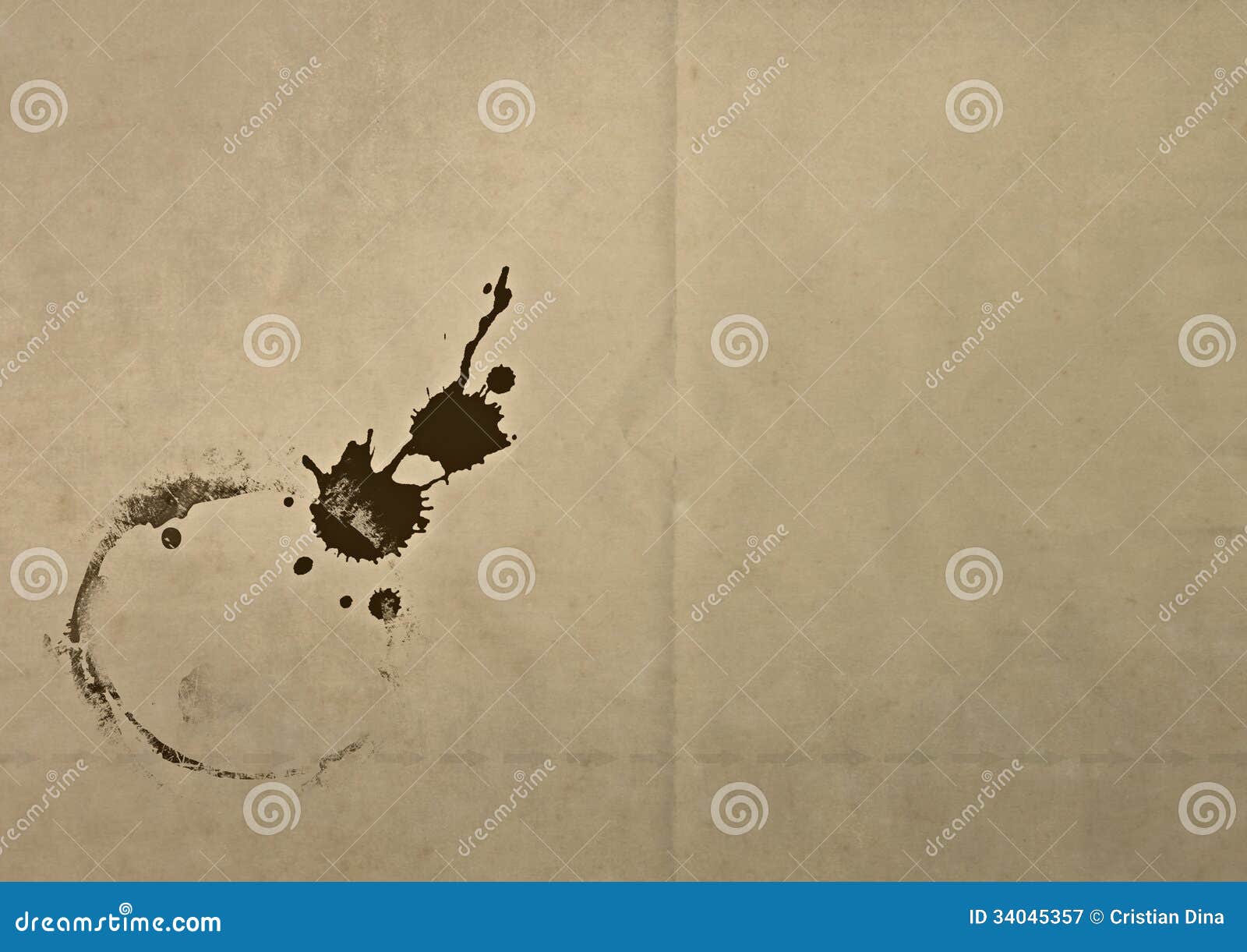 Altes Schmutziges Papier Mit Schmutzfleck Stock Abbildung ...