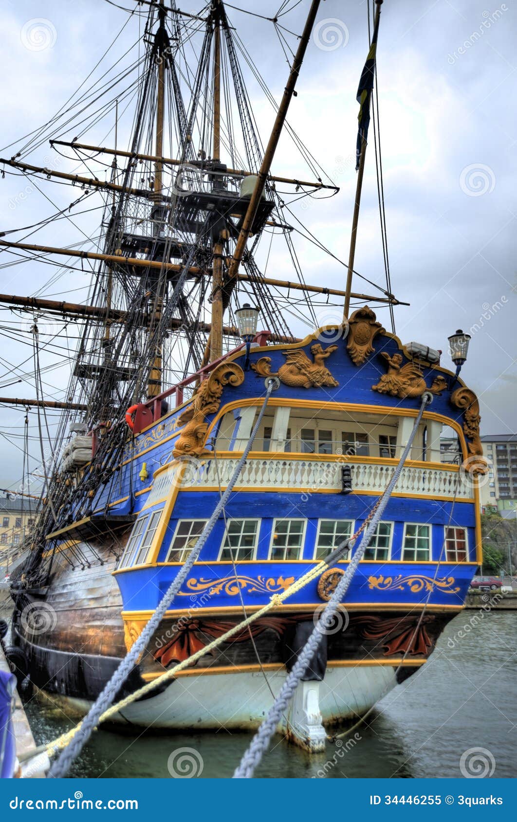Altes Segelschiff stockbild. Bild von reise, rekonstruktion - 34446255