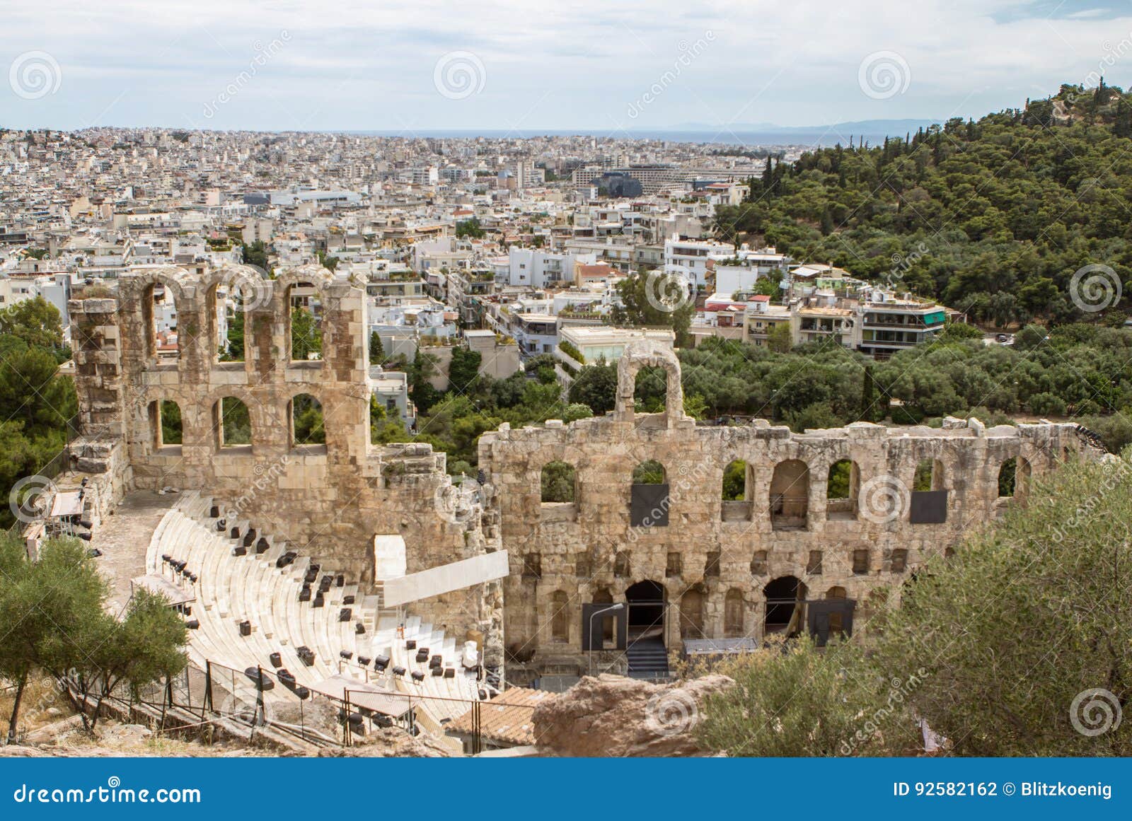 Altes Theater, Athen, Griechenland Stockfoto - Bild von athen, stufe ...