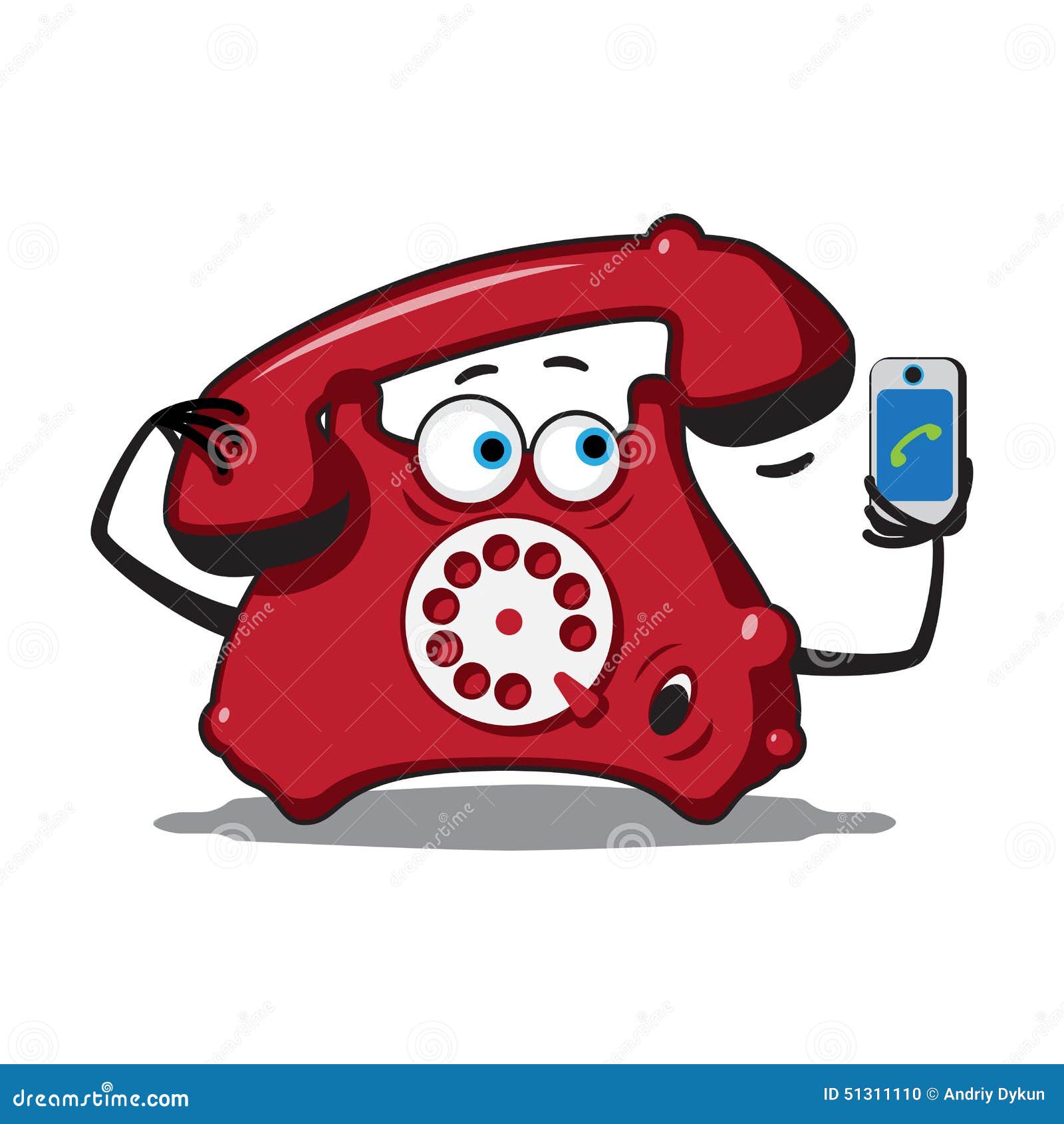 Altes und neues Telefon vektor abbildung. Illustration von maschine ...