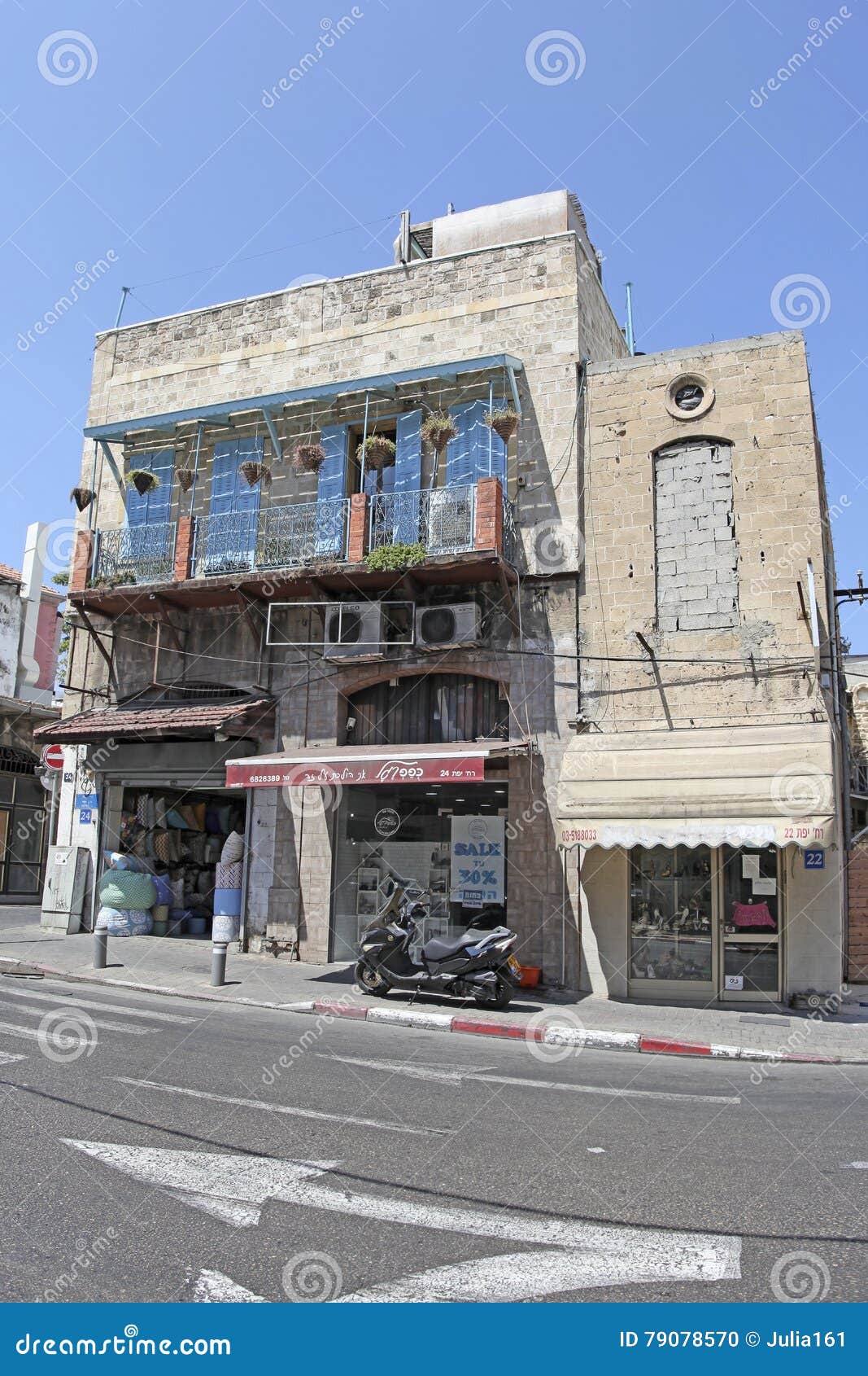 Altes Yaffo, Israel redaktionelles bild. Bild von brücke - 79078570