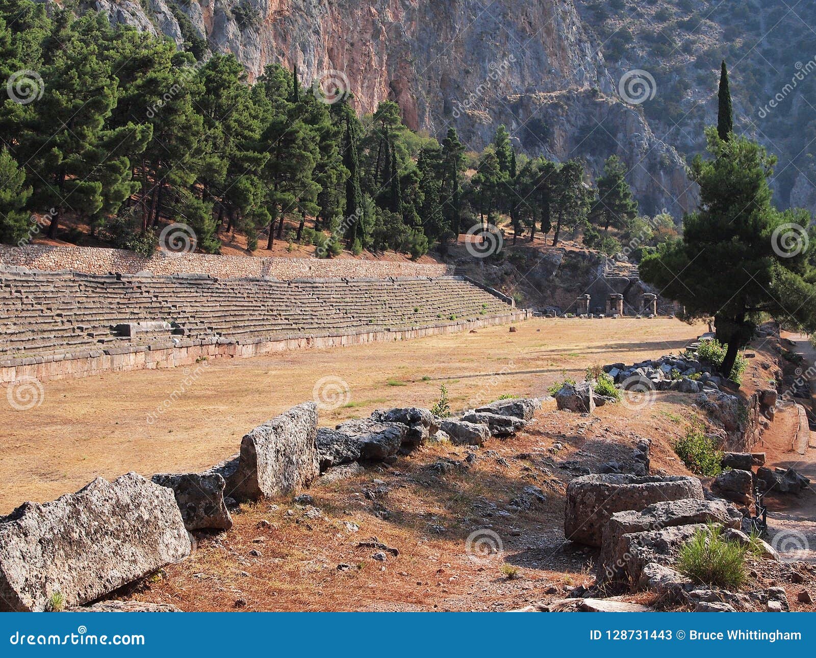 Altgriechisches Stadion, Delphi, Griechenland Stockbild - Bild von ...