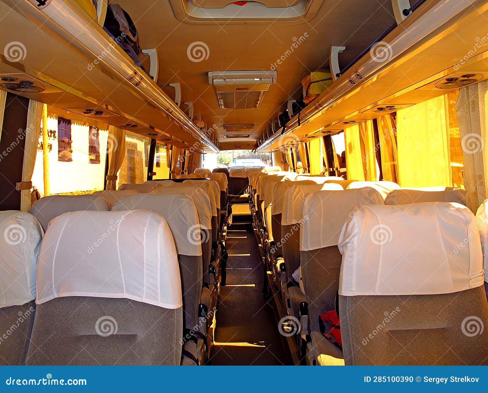 Altiplano, Peru - 06 May 2011: Bus Inside on Altiplano, Peru Editorial ...