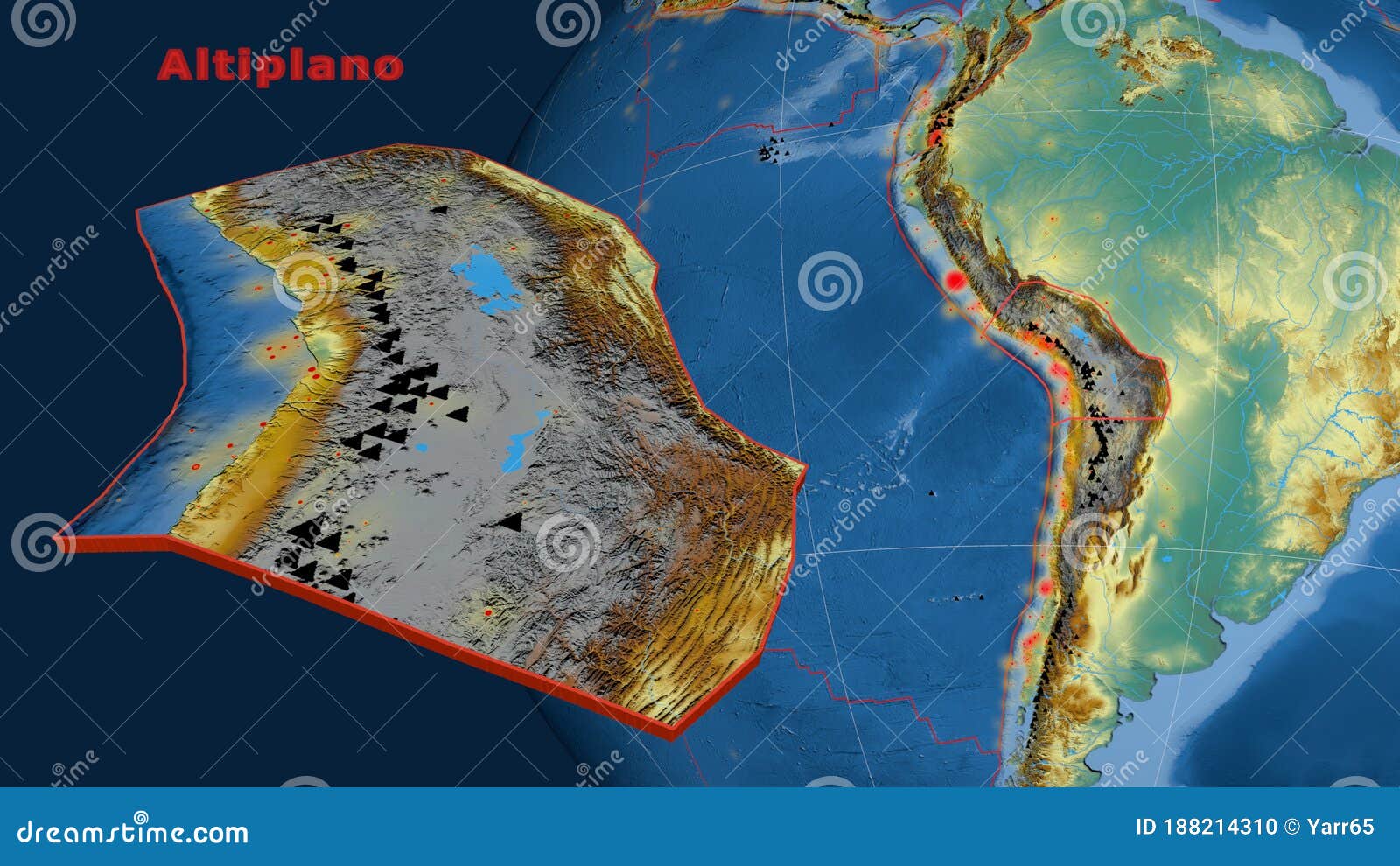 Altiplano Plate Described and Presented - Relief Stock Illustration ...