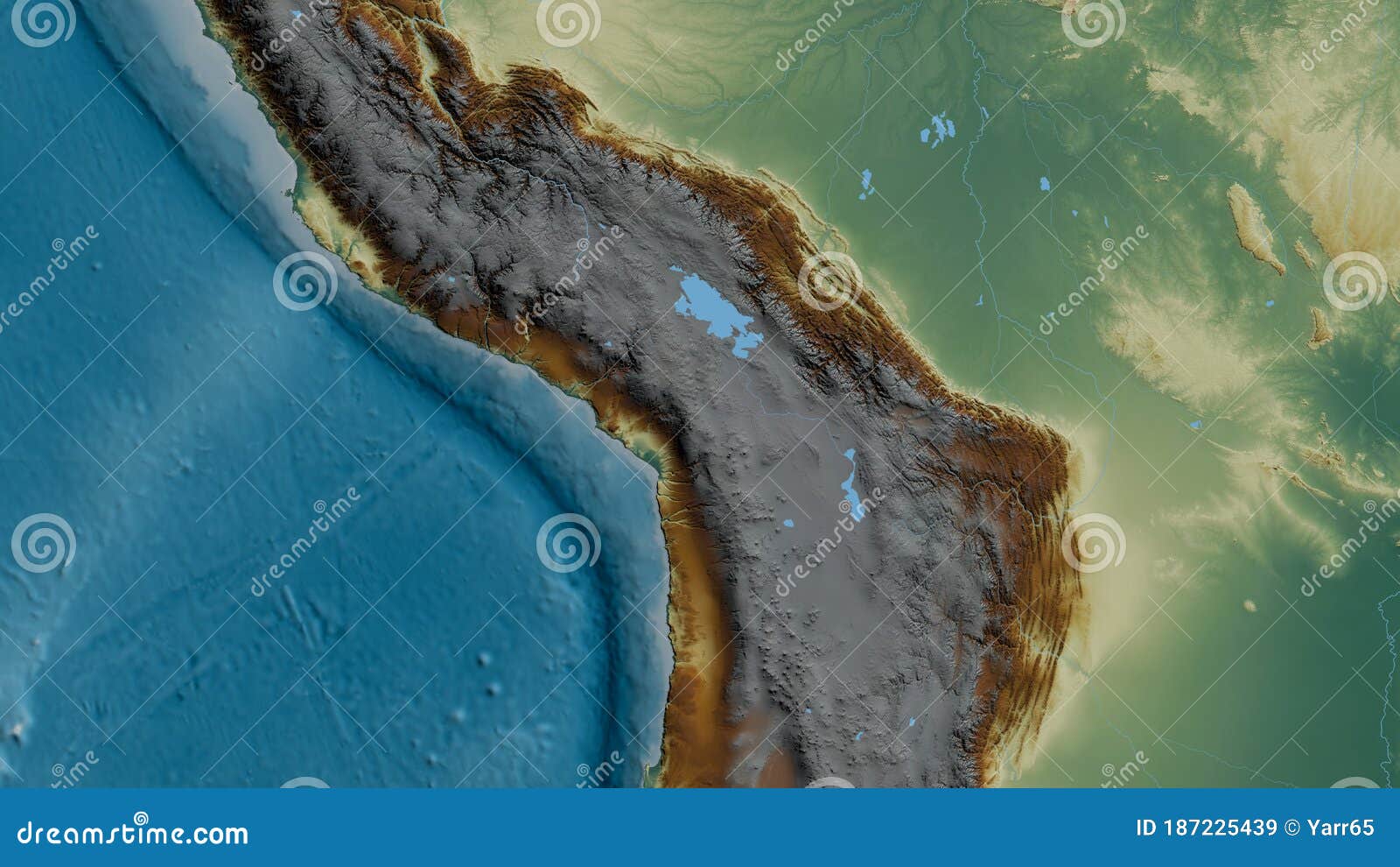Altiplano Tectonic Plate - Raster. Relief Stock Illustration ...
