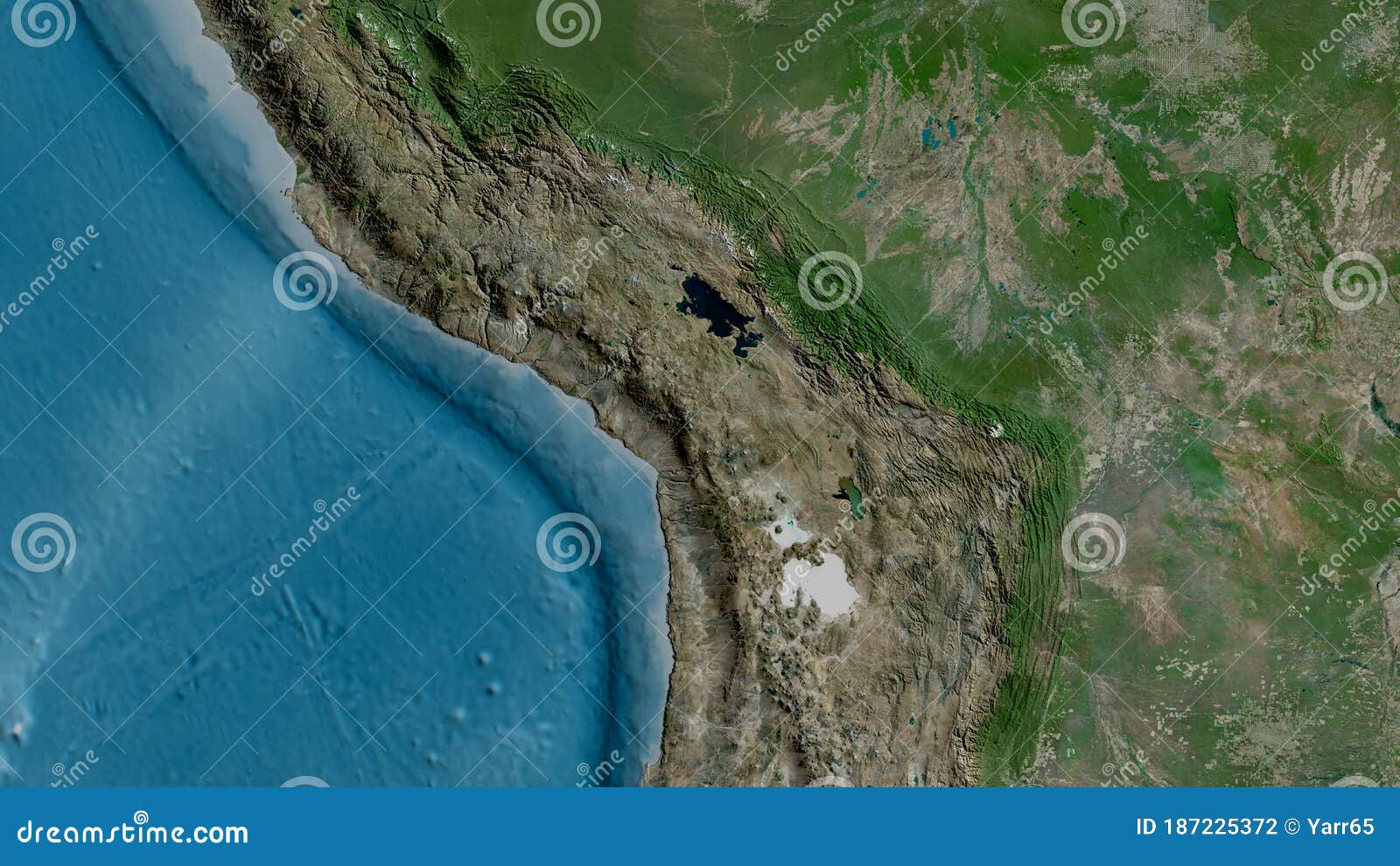 Altiplano Tectonic Plate - Raster. Satellite Stock Illustration ...