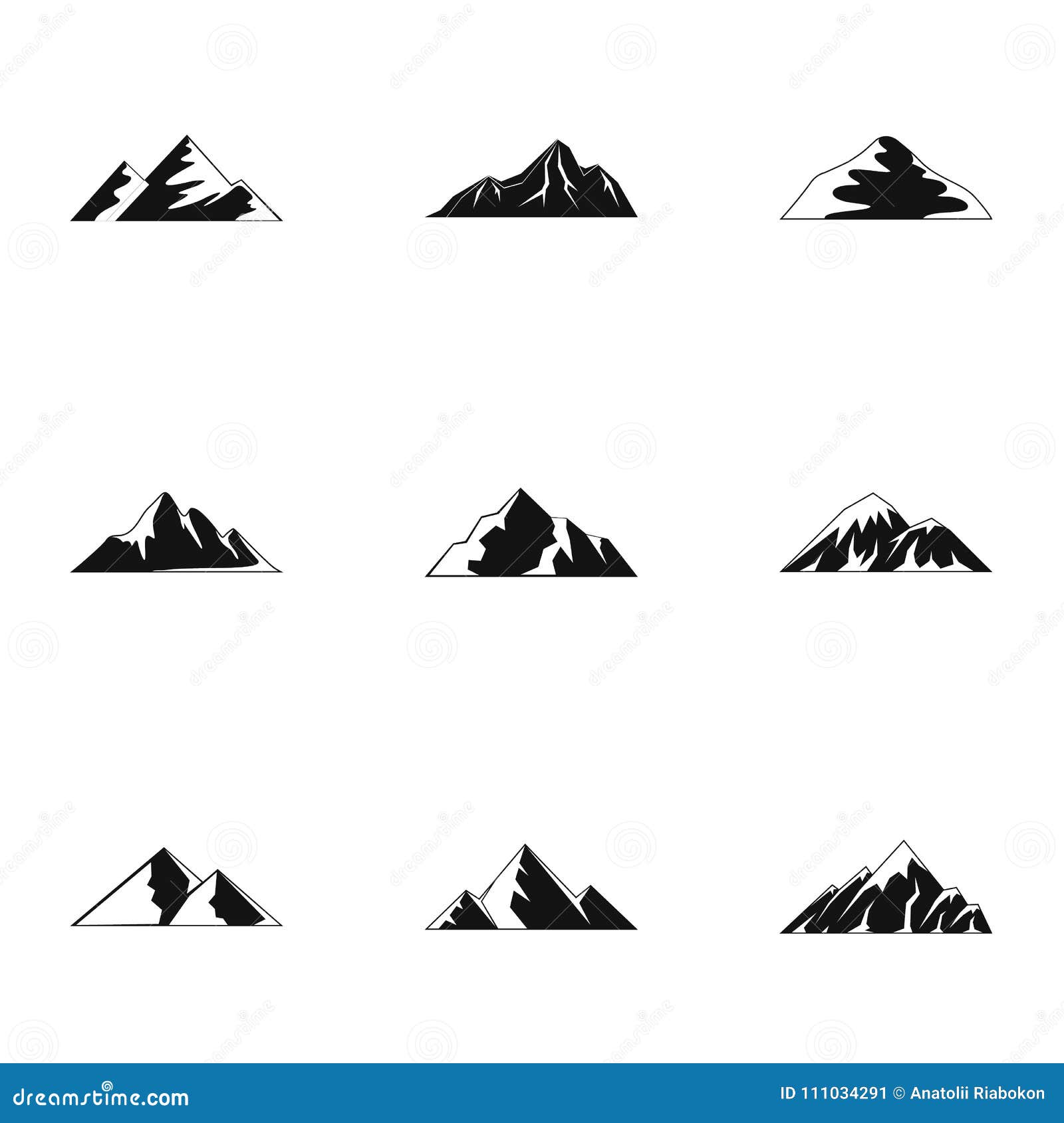 Altitude Icons Set, Simple Style Stock Vector - Illustration of outdoor ...